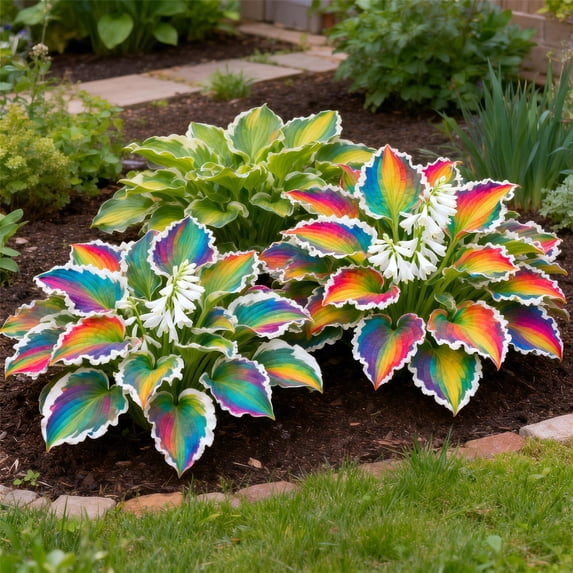 Rainbow Colorful Midnight Blue Hostas for Planting Outdoors--Easy to ...