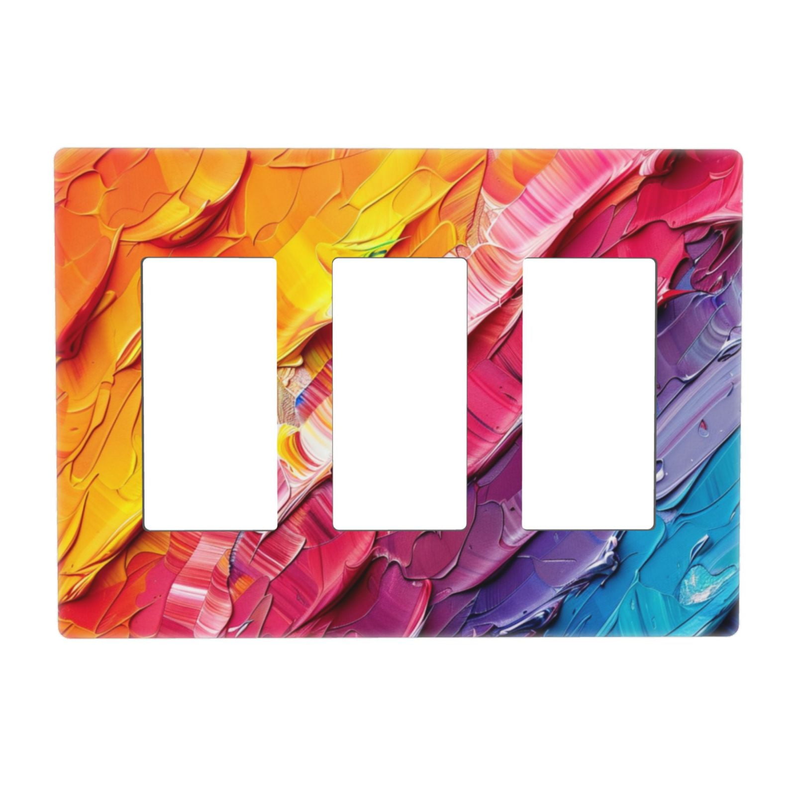 Rainbow Colorful Pride 3 Gang Toggle Light Switch Cover Decorative ...