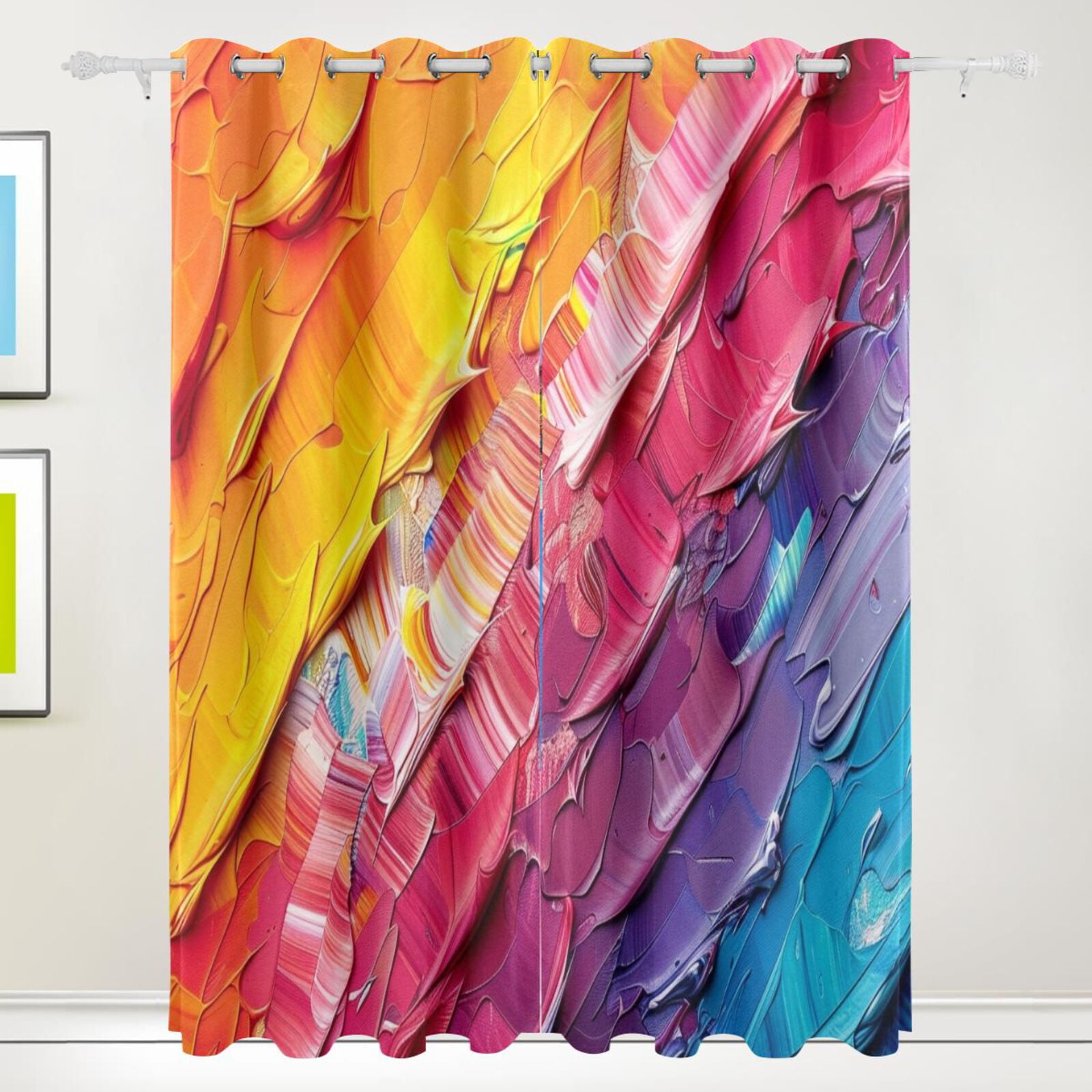 Rainbow Colorful Pride Room Blackout Cutrains Original Design Summer ...