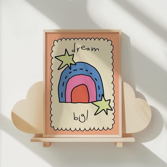Colourful Rainbow Nursery Wall Art Poster - Walmart.com
