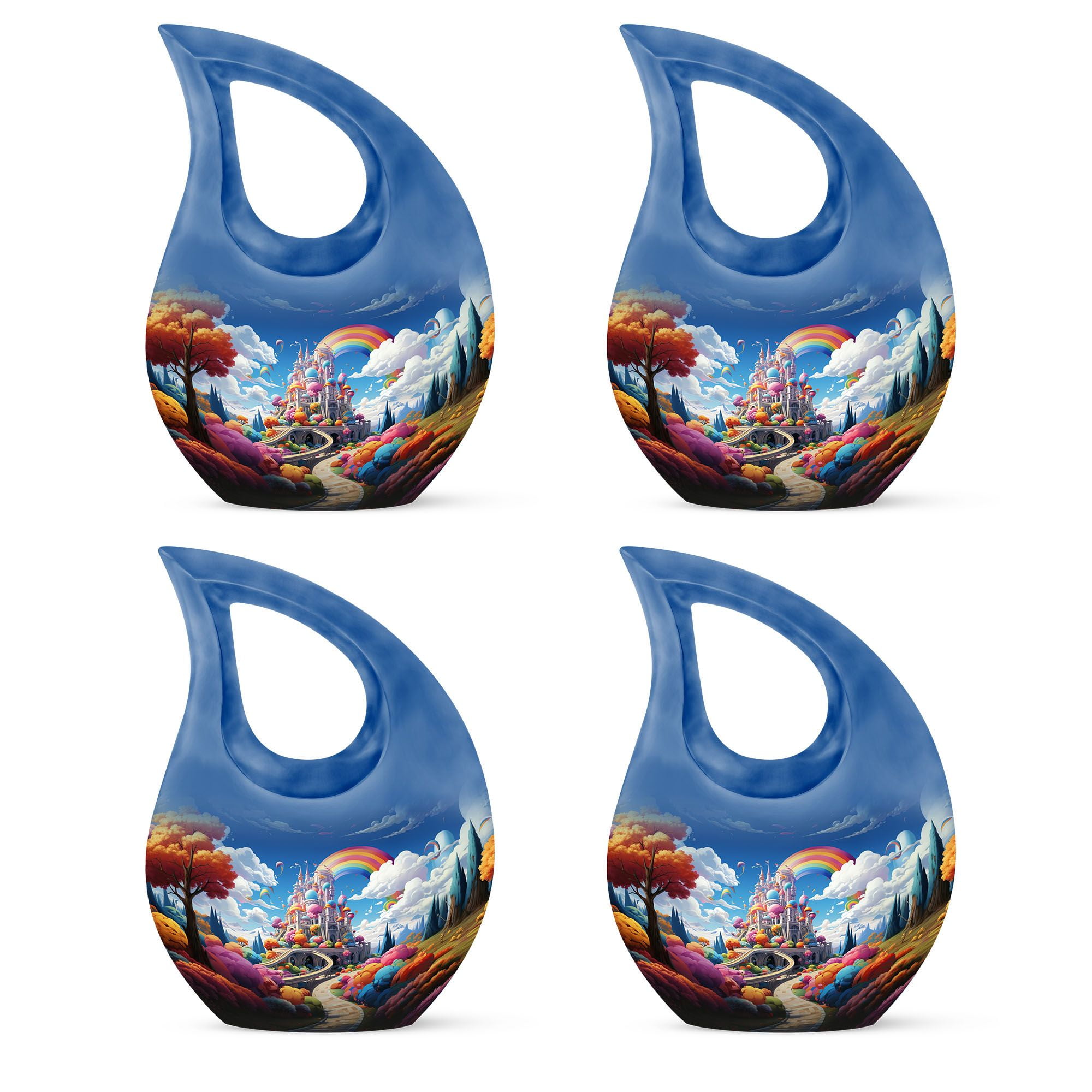 Rainbow Over The Colorful Urn - Cremation Urn Human Ashes - Urn For ...