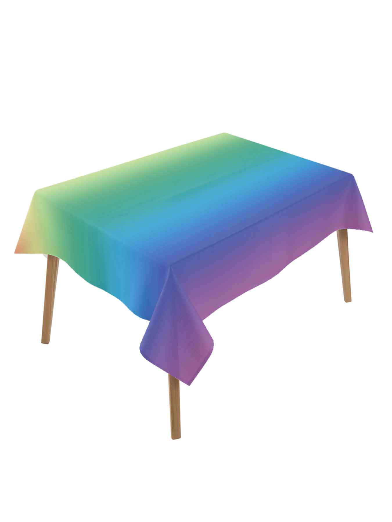 Rainbow Colors Ombre Cream Table Cloth, Modern Abstract Art Aesthetics ...