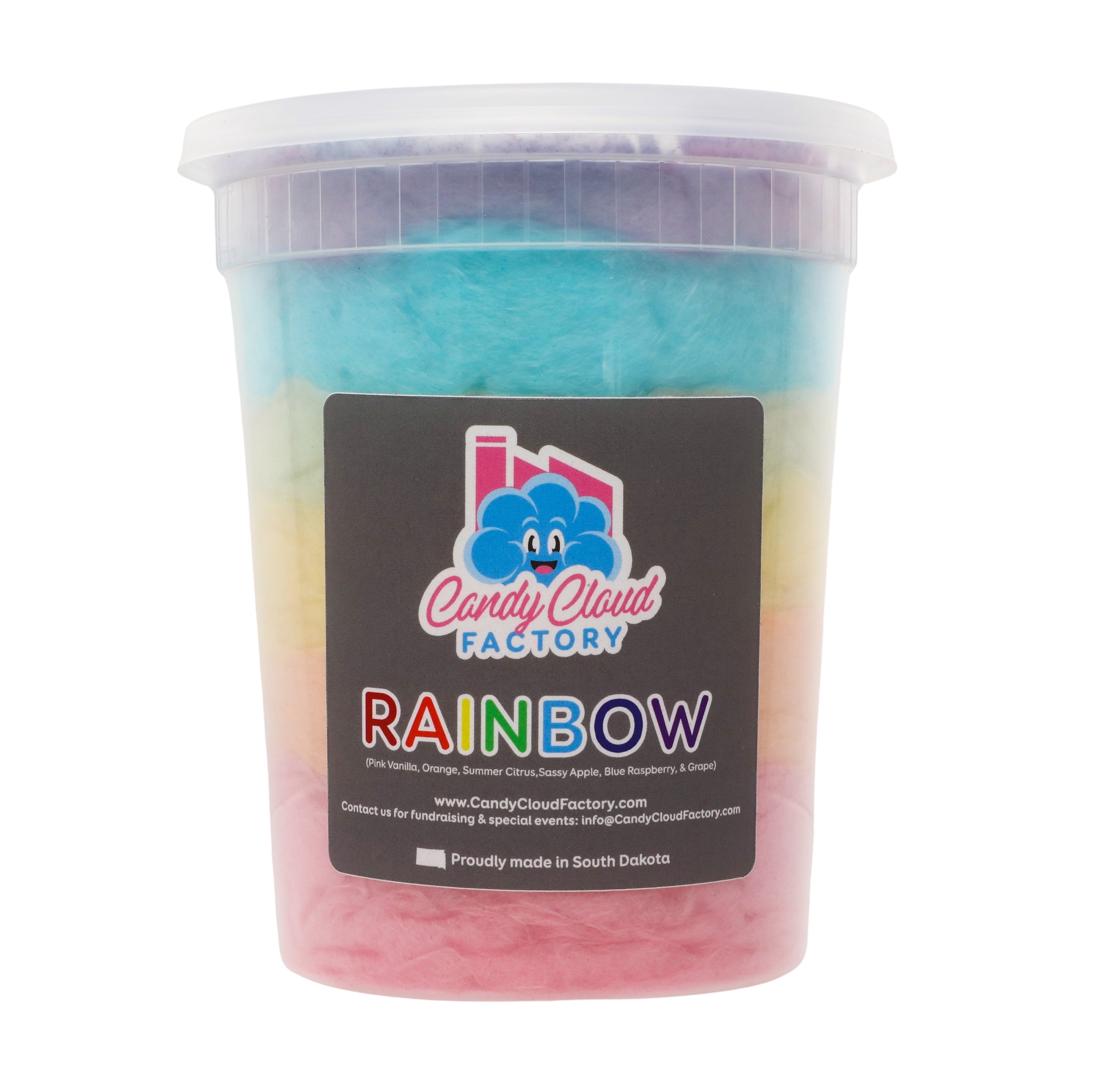 Rainbow Cotton Candy Container - Walmart.com