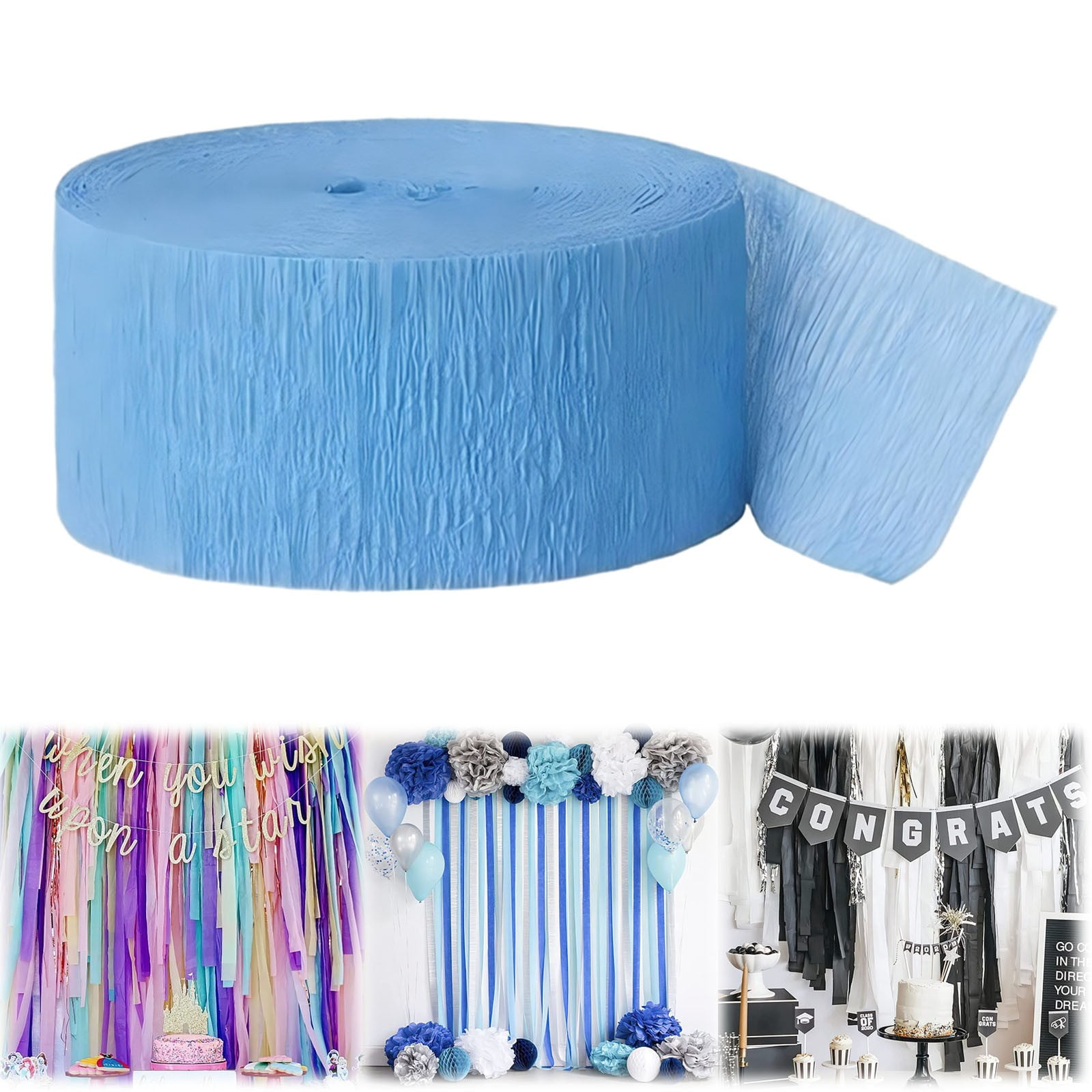 Rainbow Crepe Paper Streamers, 1 Roll Streamers Party Decorations ...