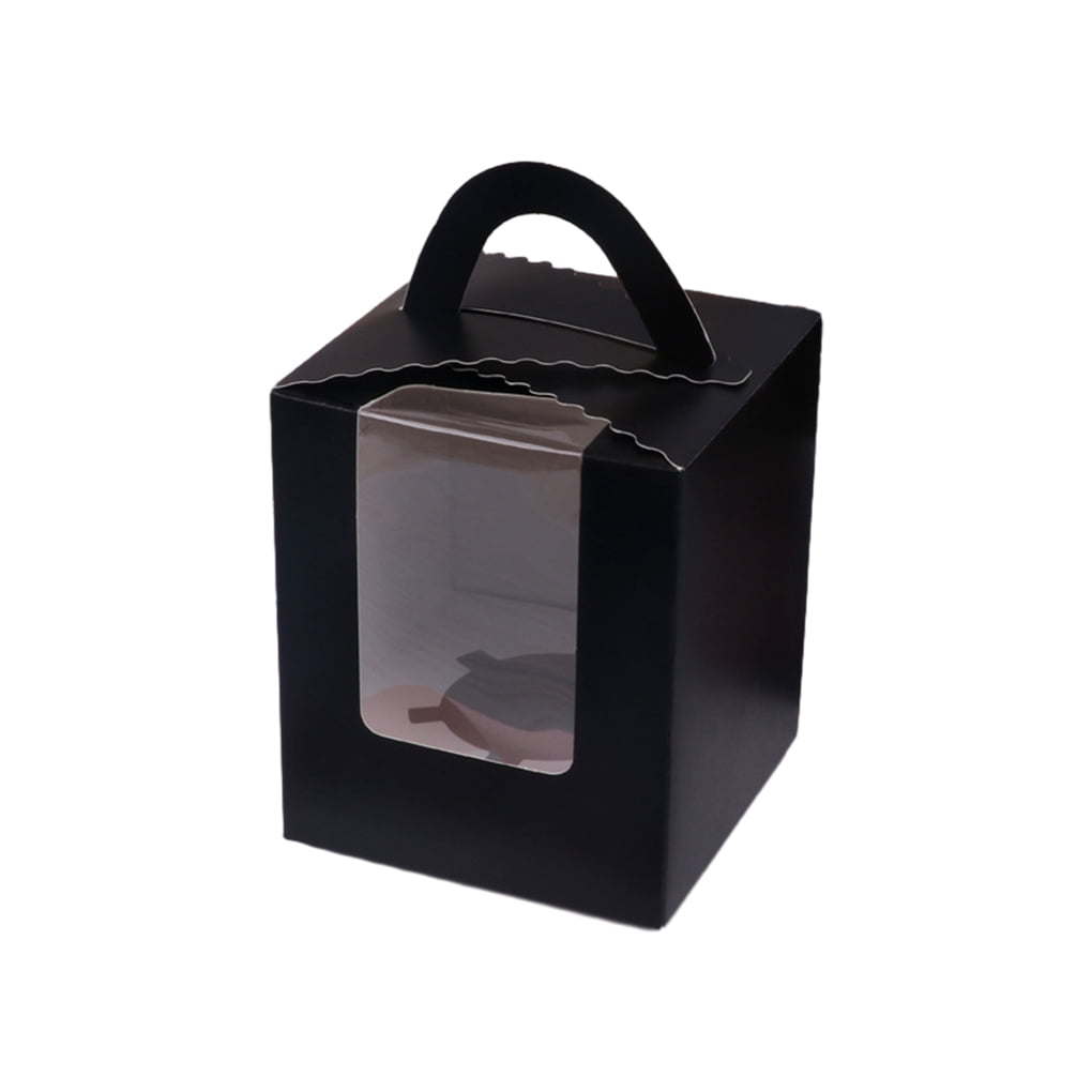 Rainbow Cupcake Boxes With Handle And Window Insert Portable Pastry ...
