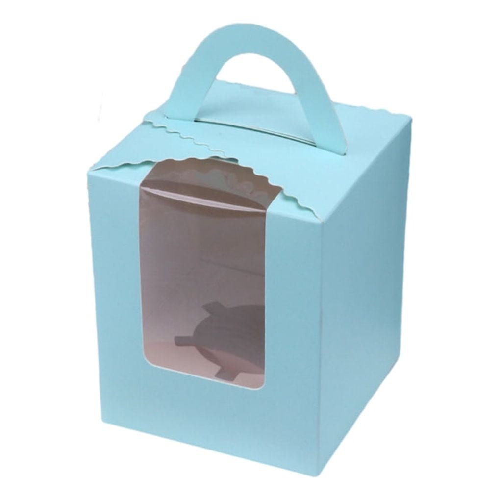 Rainbow Cupcake Boxes With Handle And Window Insert Portable Pastry ...