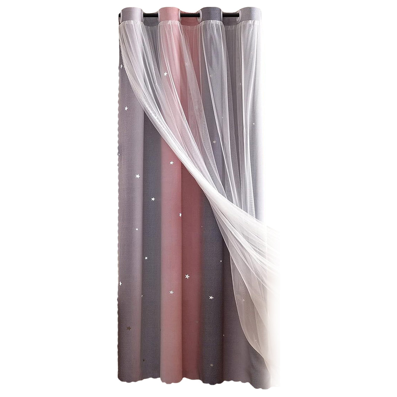 Rainbow Curtain Pk2 - Panels Gradient Curtains Draperies for Kids Girls Bedroom Living Room ...