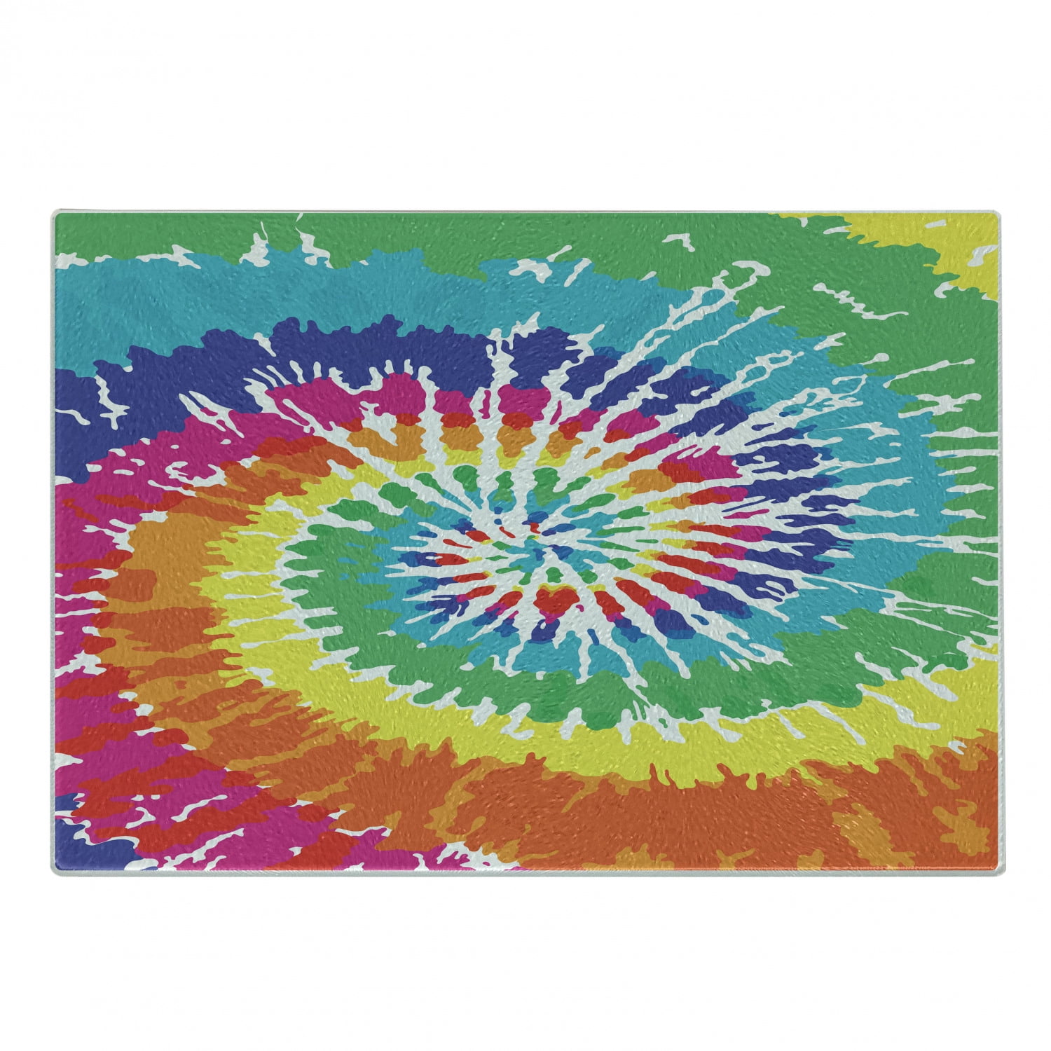 Rainbow Cutting Board, Digital Spiral Vortex Vibrant Rainbow Colored ...