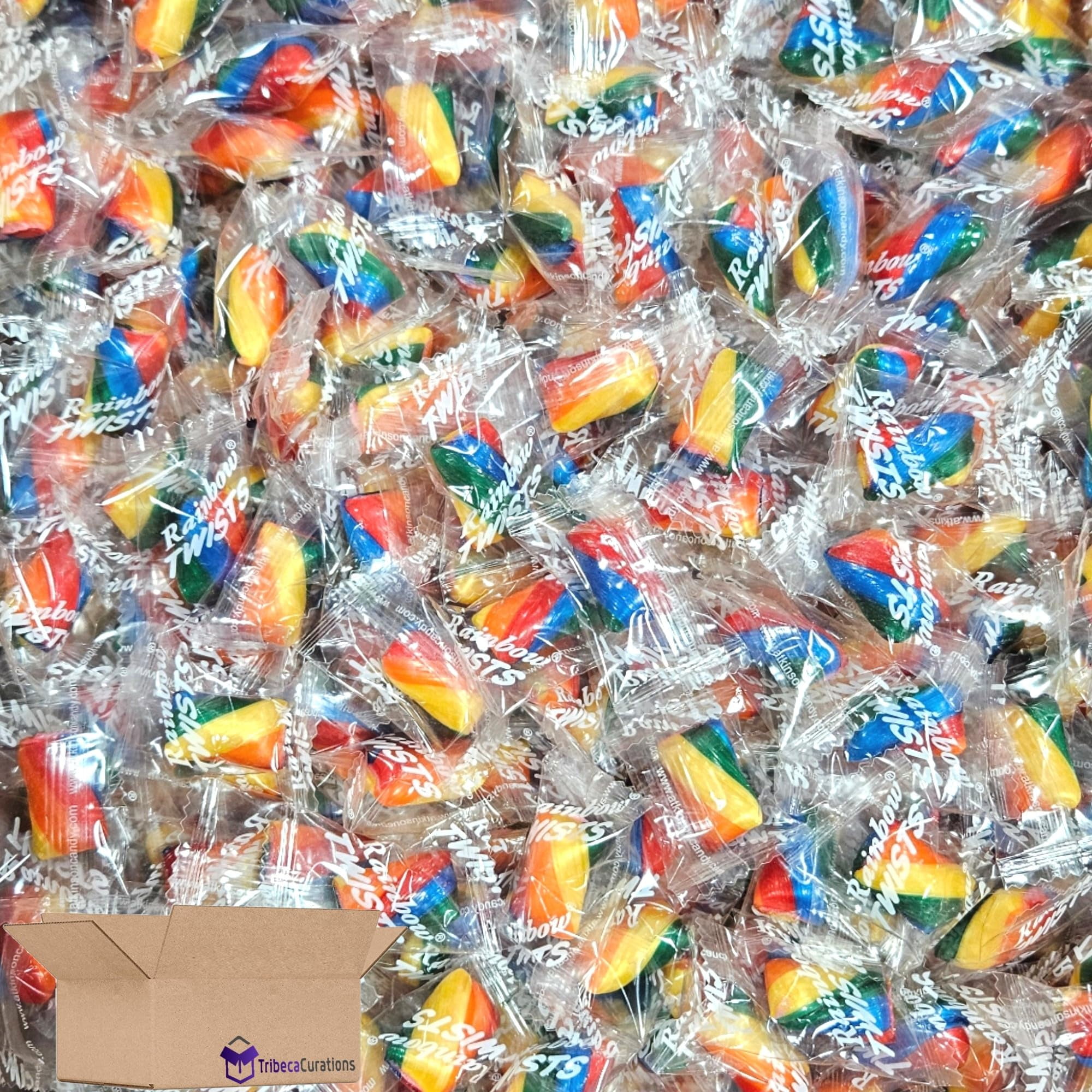 Rainbow Cylinder Shaped Mint Candy Twists Bulk 5 Pound Bag - Walmart.com