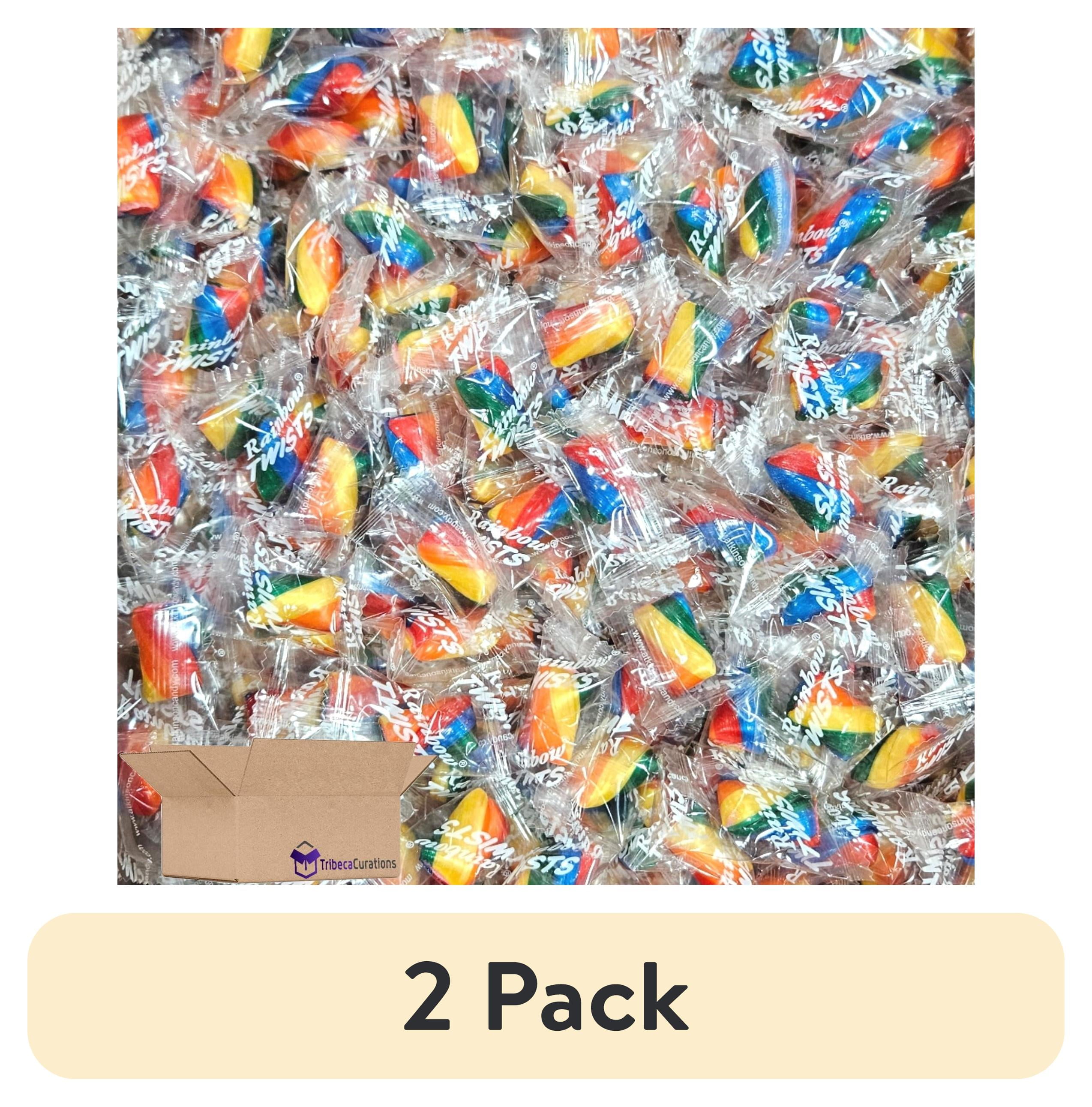 (2 pack) Rainbow Cylinder Shaped Mint Candy Twists Bulk 5 Pound Bag ...