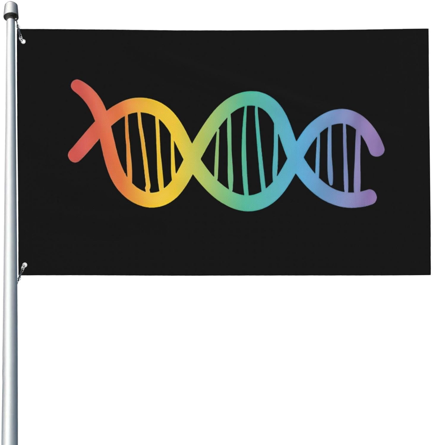 Rainbow DNA LGBT Gay Pride Science Flag For Indoor Home House Decor ...