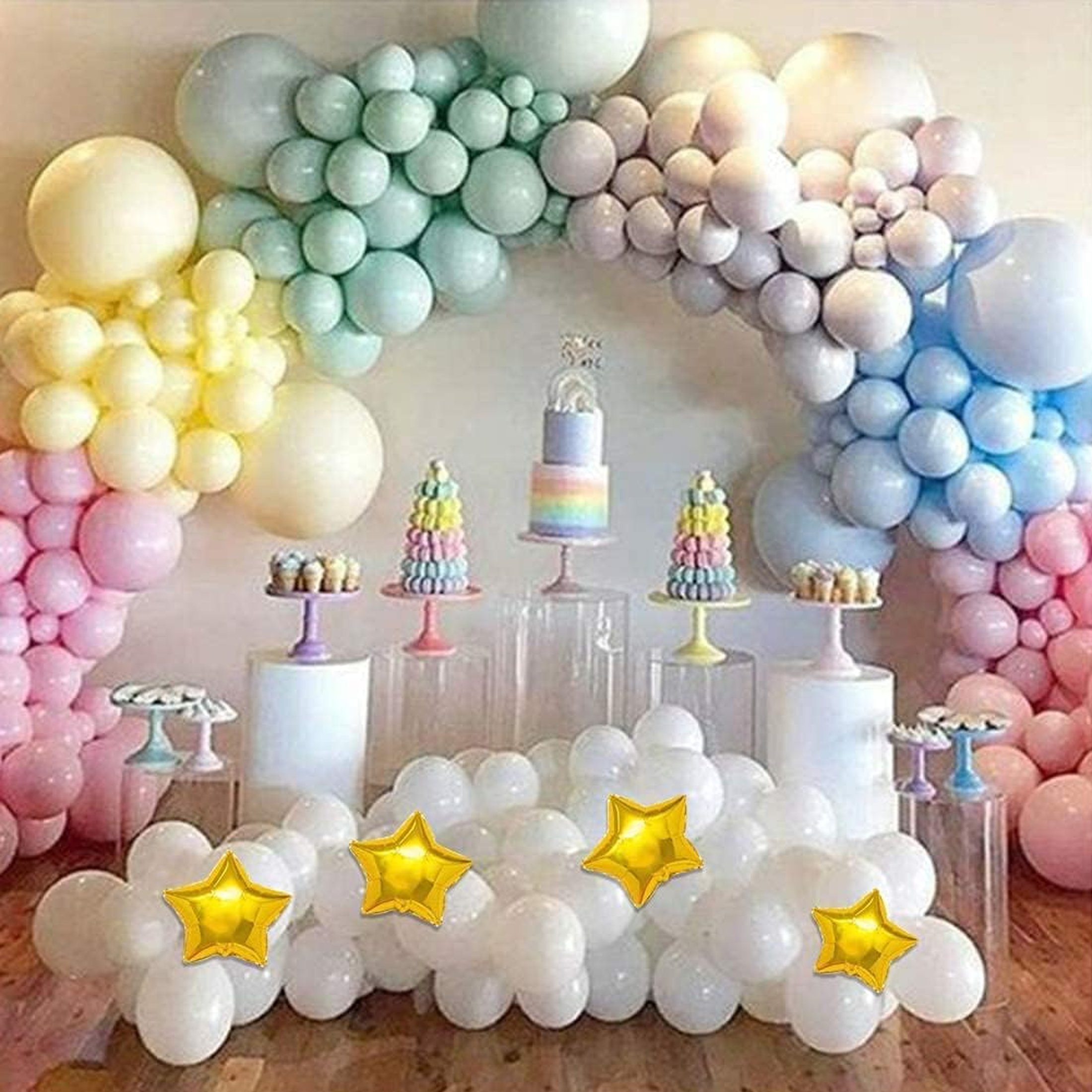 Rainbow Daisy Balloon Arch Kit - 17FT Pastel Balloons Garland for Baby ...