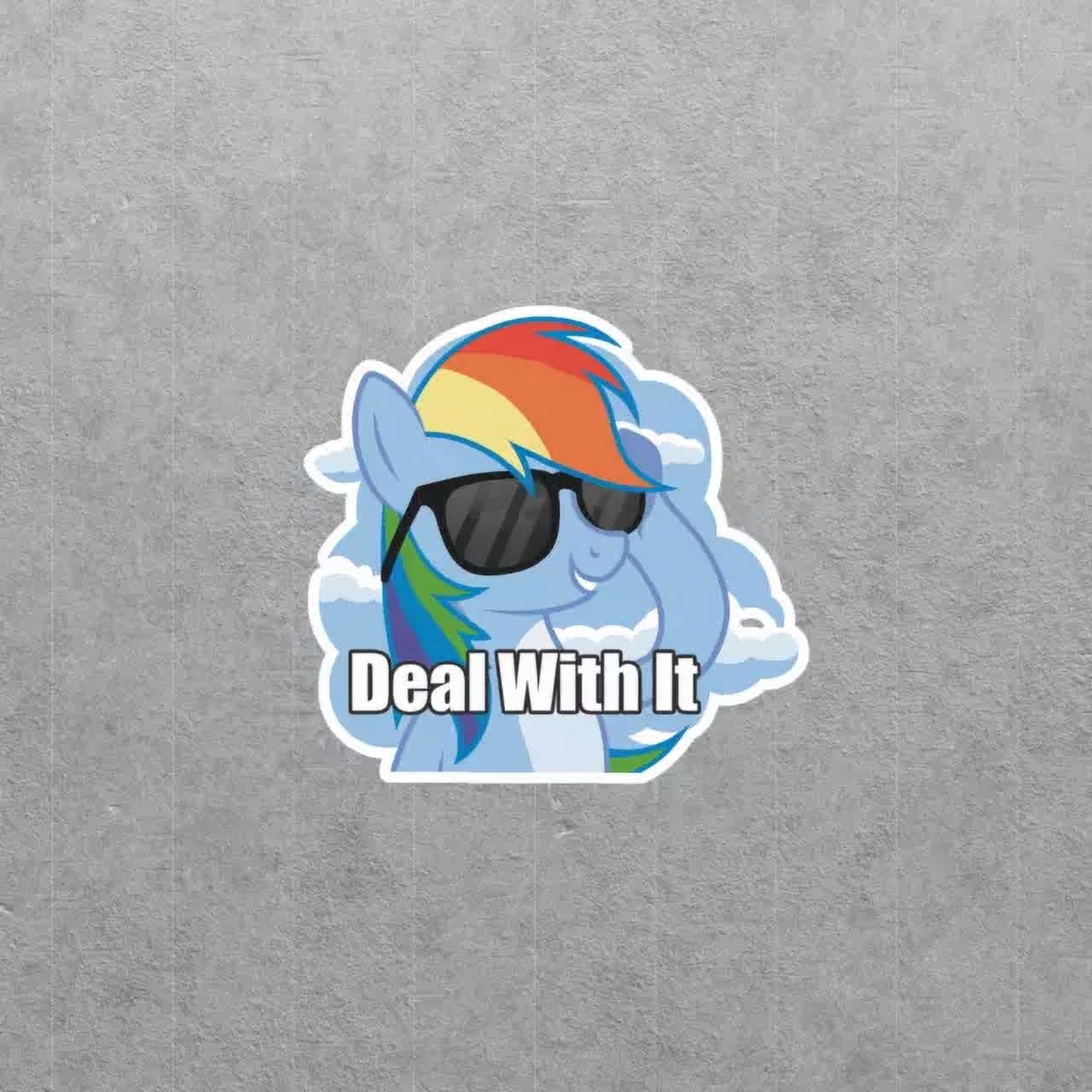 Rainbow Dash Deal With It My Little Pony Sticker Decalphone Decal Water ...