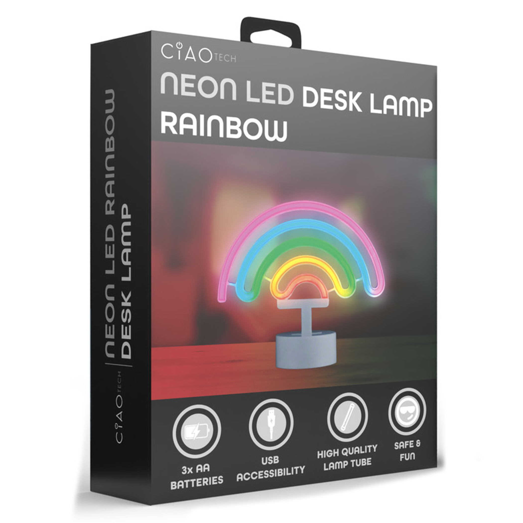 Rainbow Desktop Neon Light Up Sign - Walmart.com