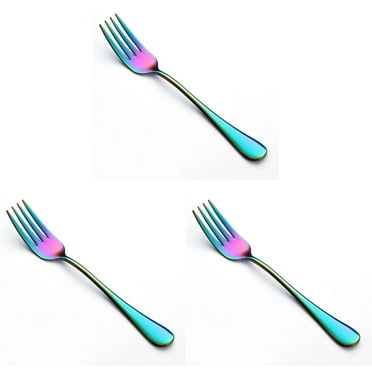 Unique Bargains Stainless Steel Dinner Forks 7 Inch 8-Piece Silverware ...
