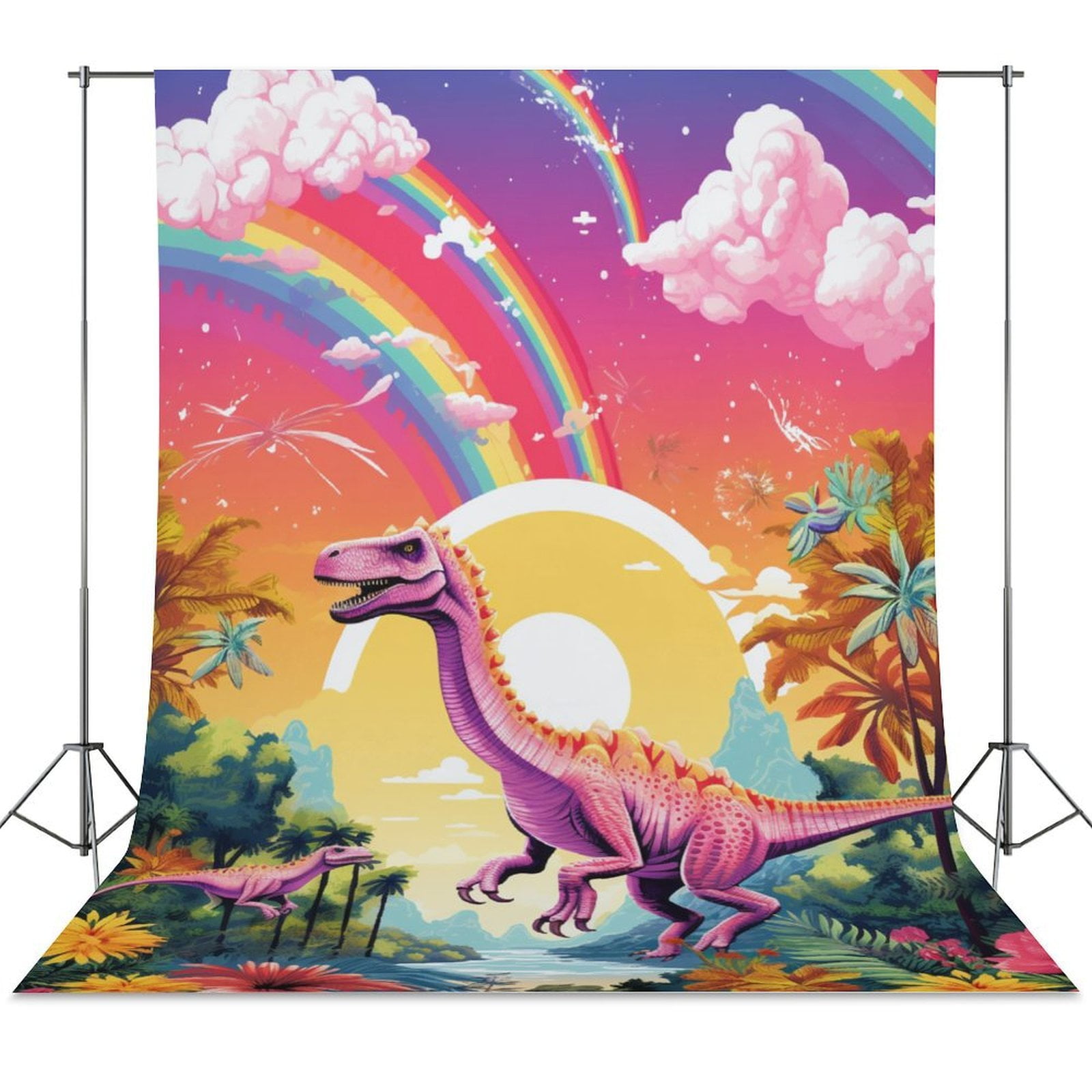 Rainbow Dinosaur Photography Backdrops Adult Photostudio Props Decors ...