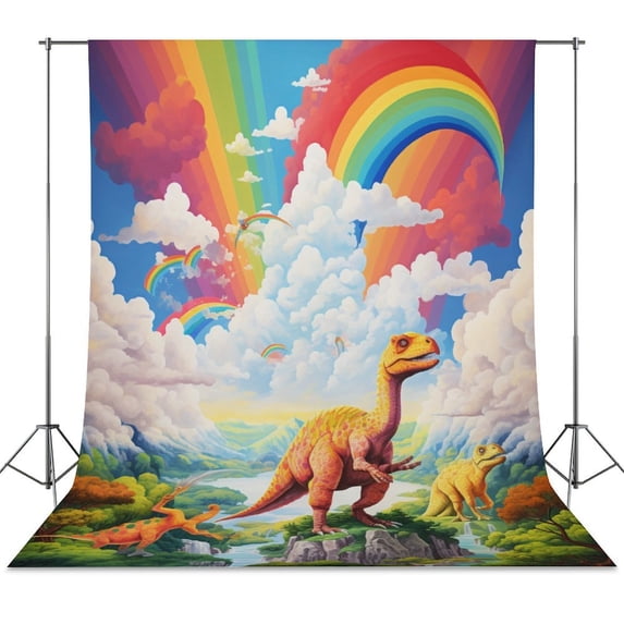 Rainbow Dinosaur Photography Backdrops Adult Photostudio Props Decors ...