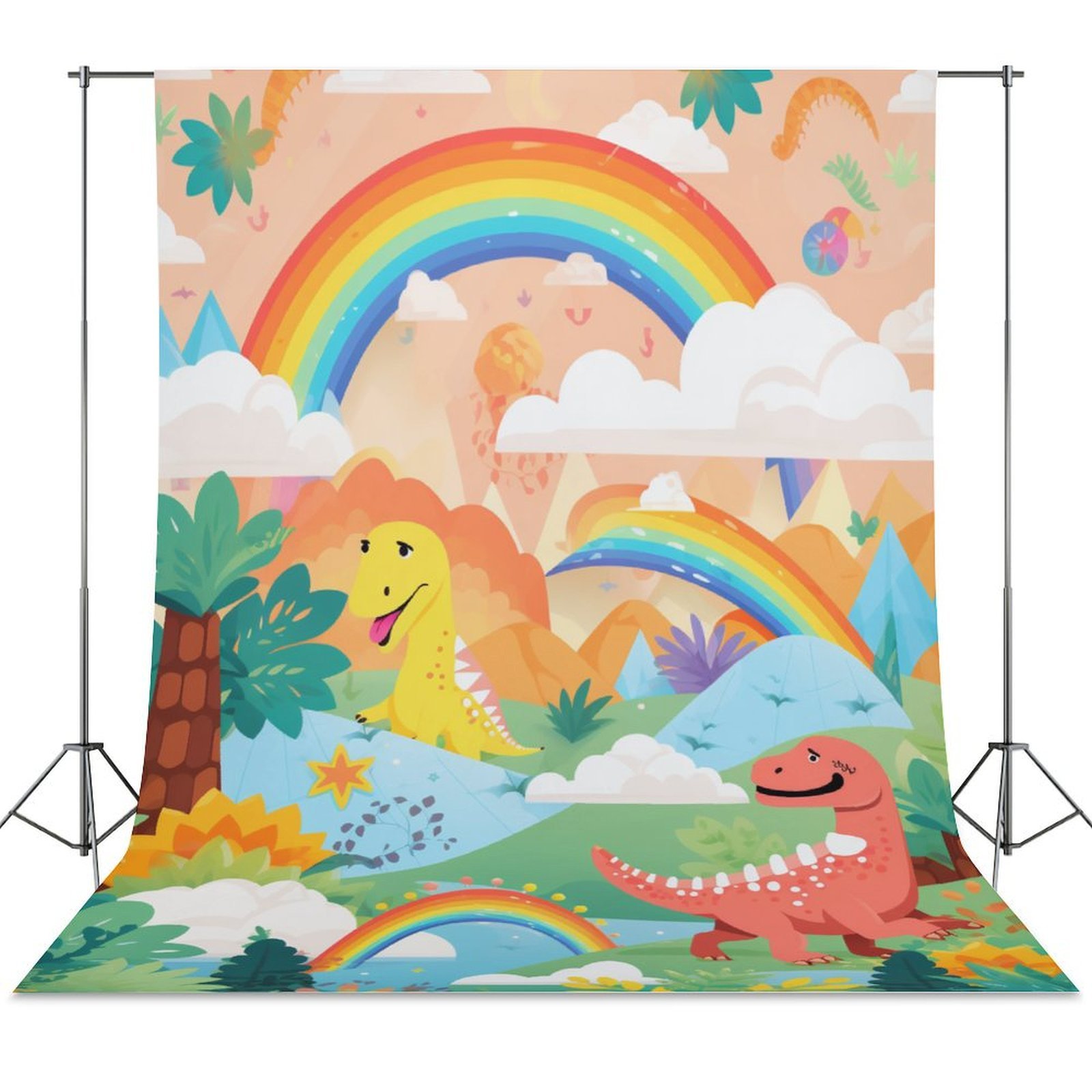 Rainbow Dinosaur Photography Backdrops Adult Photostudio Props Decors ...