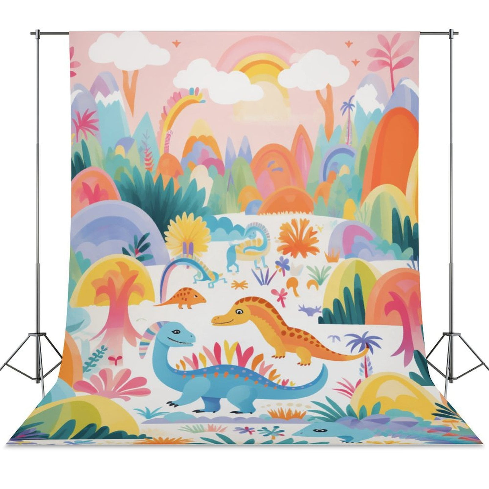 Rainbow Dinosaur Photography Backdrops Adult Photostudio Props Decors ...
