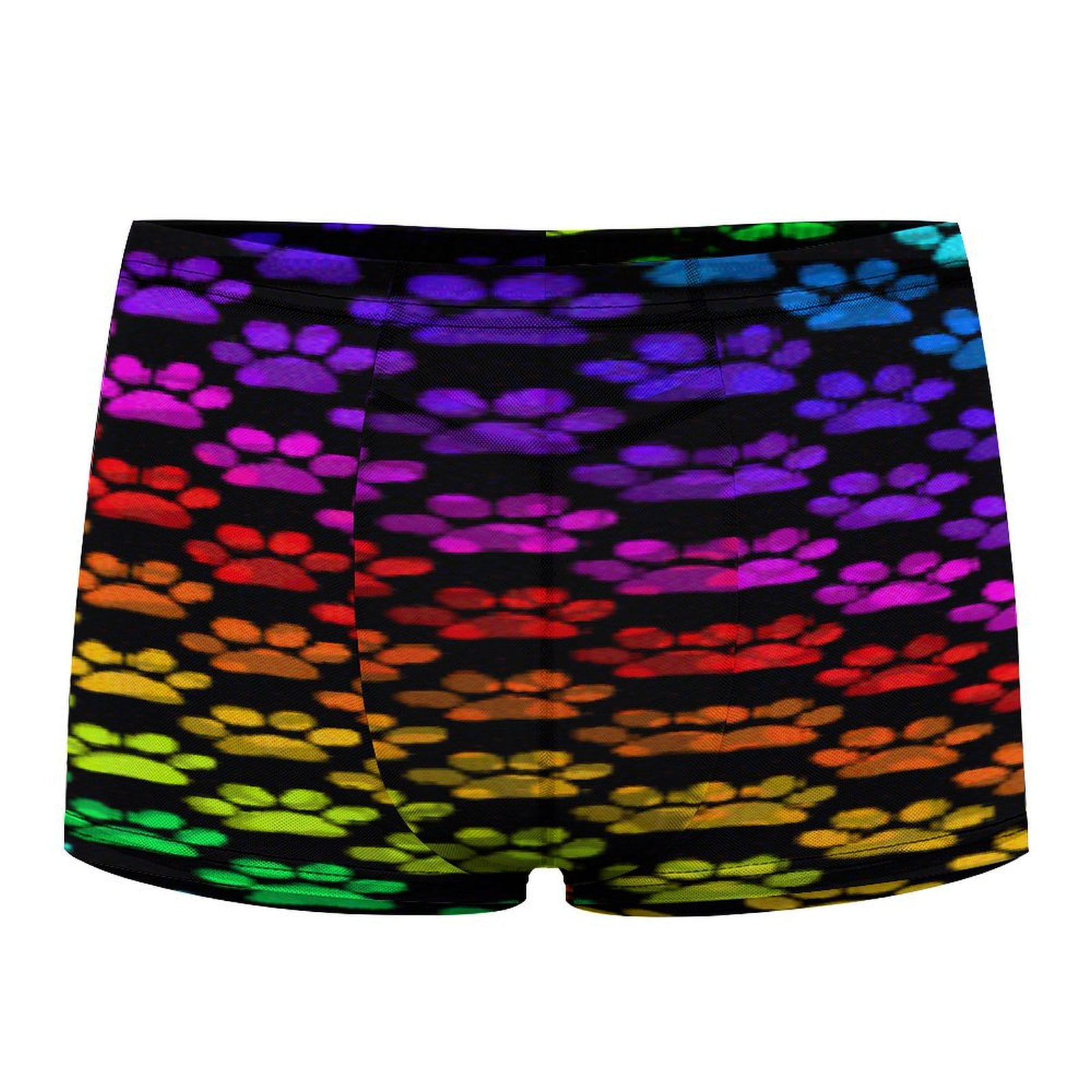 Rainbow Dog Paw Men's Mesh Boxer Briefs Cooling Breathable Sports ...