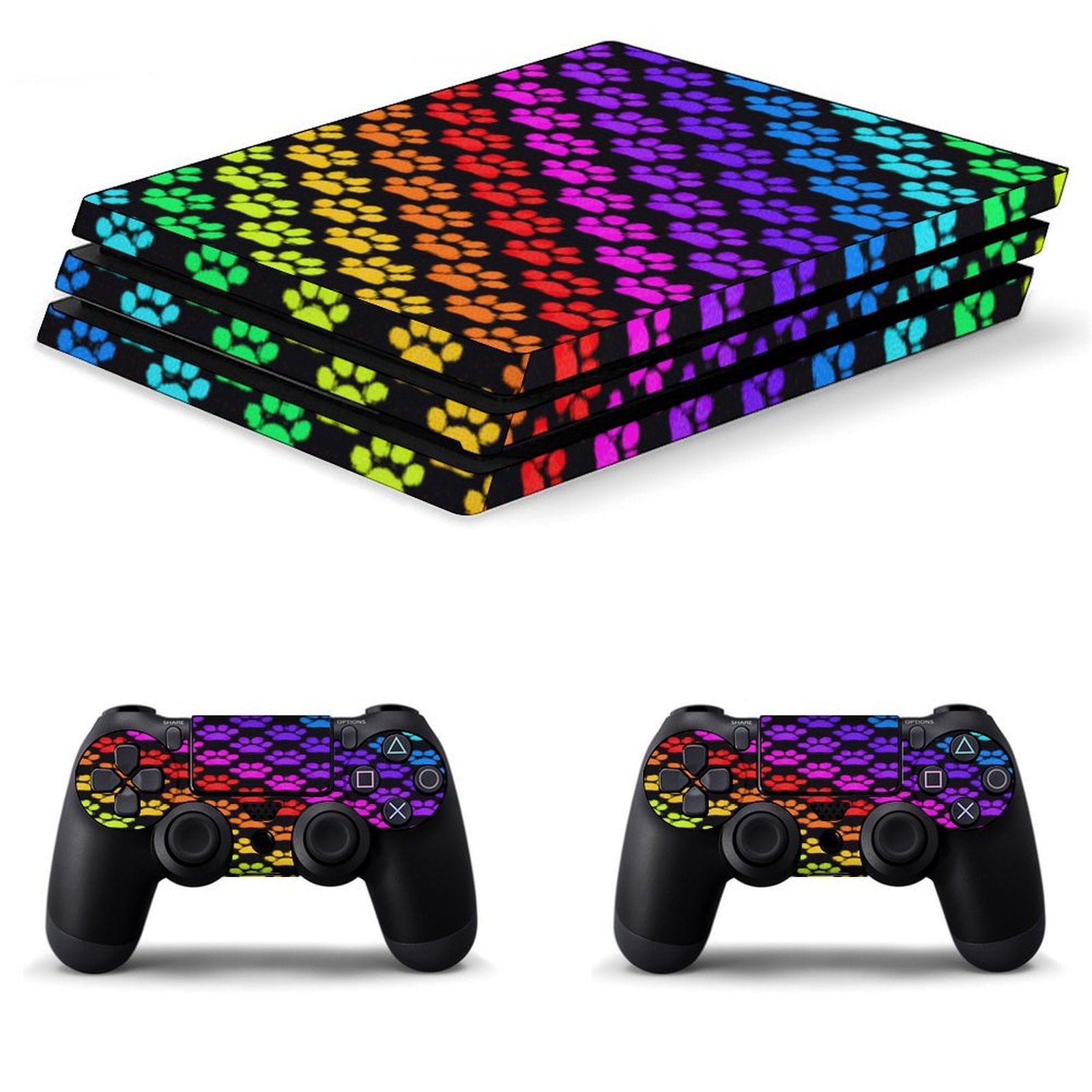 Rainbow Dog Paw PS4/PS4 Pro/PS4 Slim Skin Sticker For Console And ...