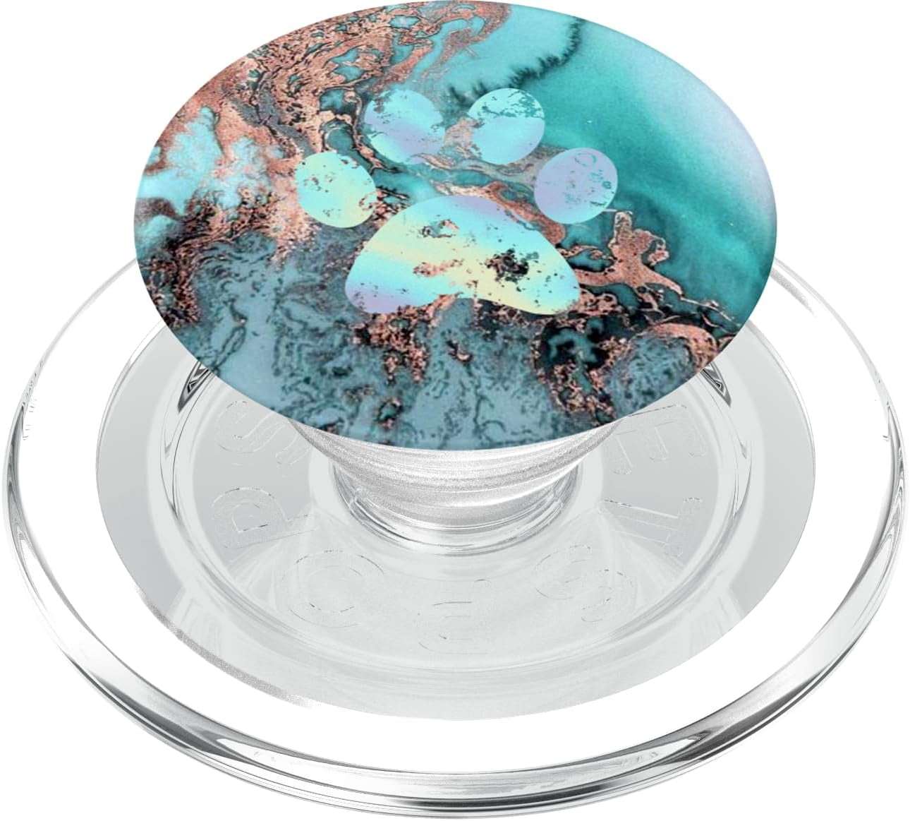 Rainbow Dog Paw Print Teal Rose Watercolor PopSockets MagSafe PopGrip ...