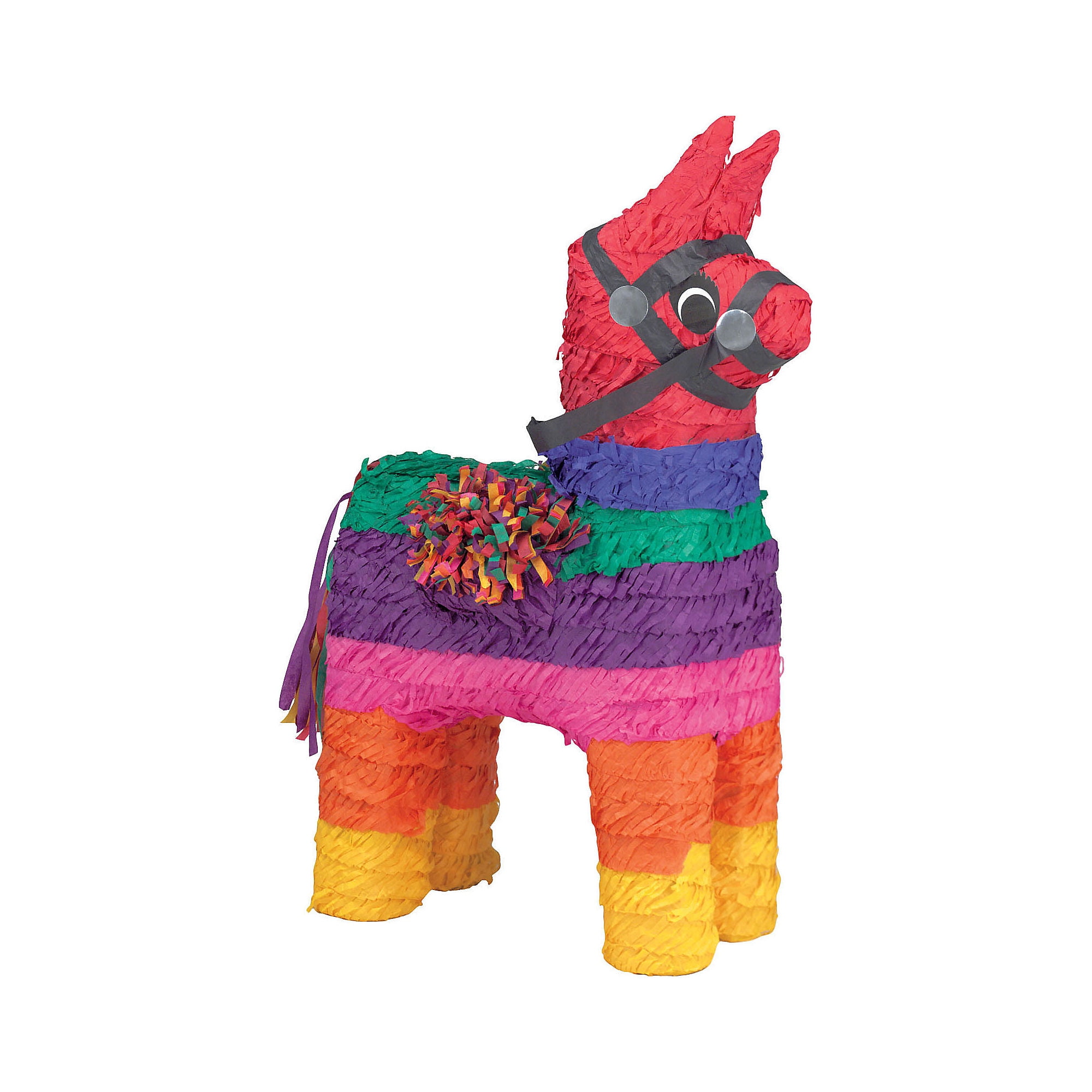 Rainbow Donkey Pinata, Multicolor, 10in x 19in - Walmart.com
