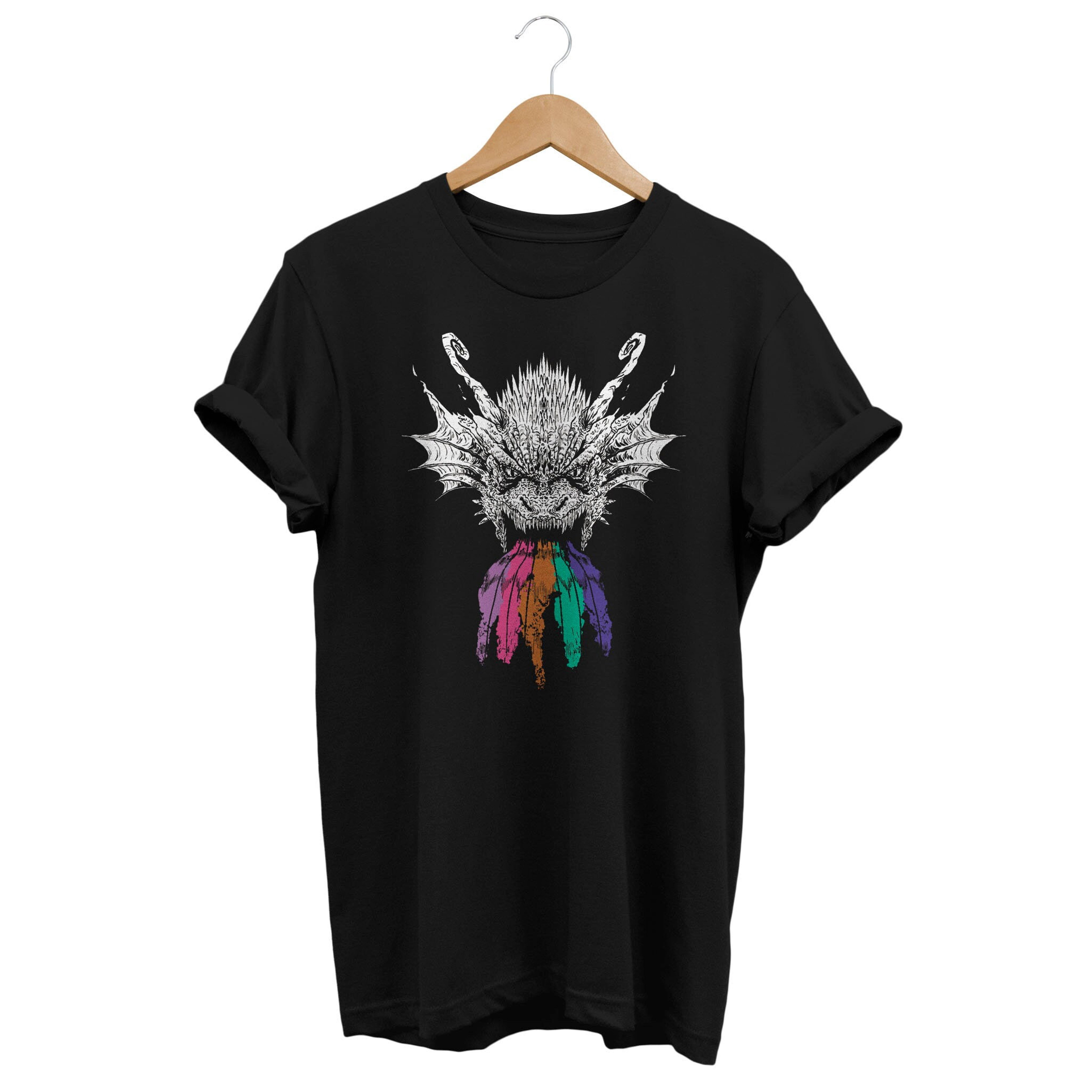 Rainbow Dragon T-shirt, Grunge Clothing, Edgy Clothing, Alternative ...