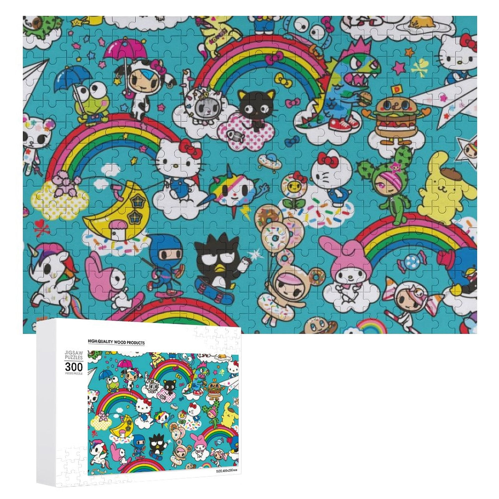 Rainbow Dreams Hello-Kitty Mymelody Kuromi Puzzles for Kids Ages 4-8 ...