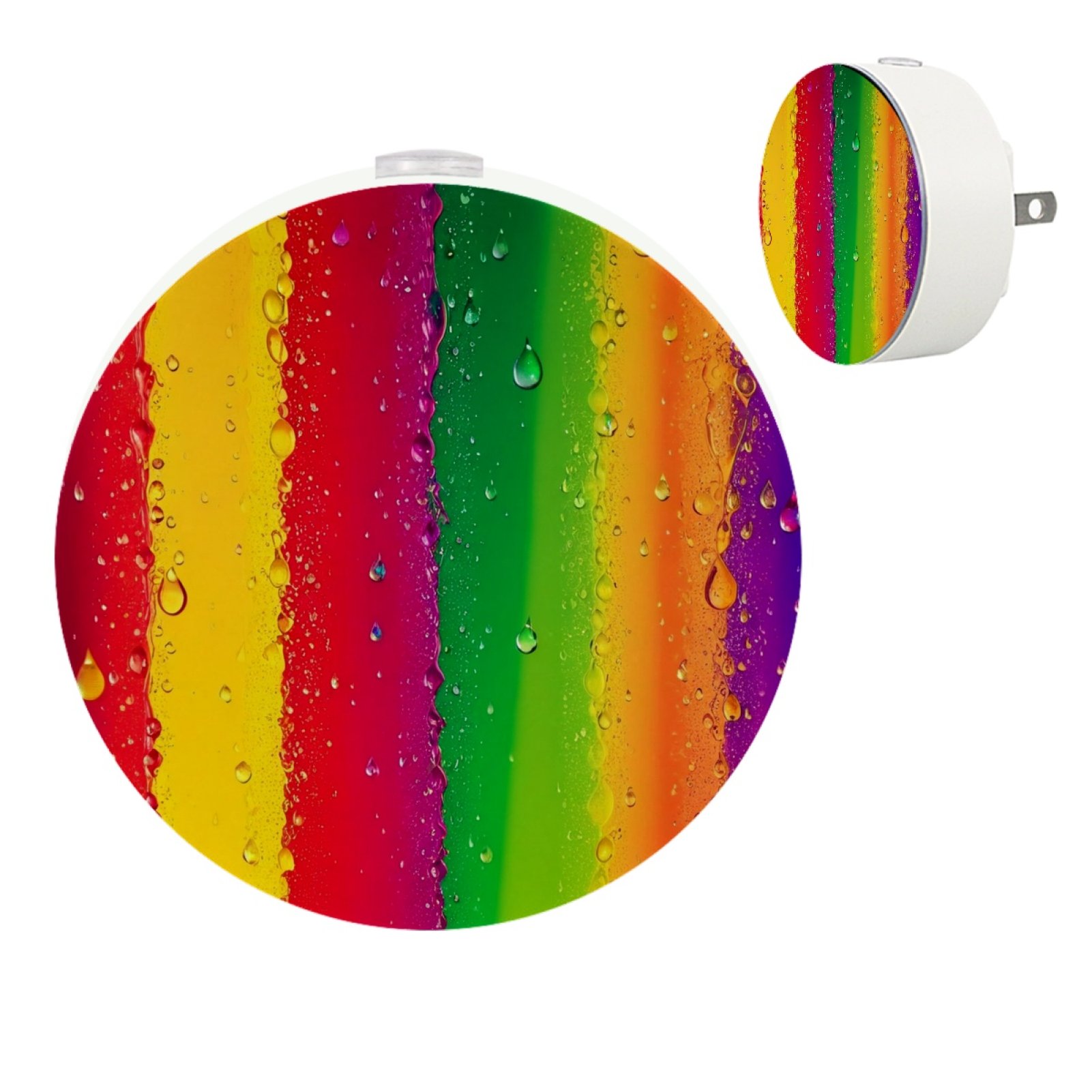 Rainbow Droplets Automatic night lights plug into wall Dusk to Dawn ...