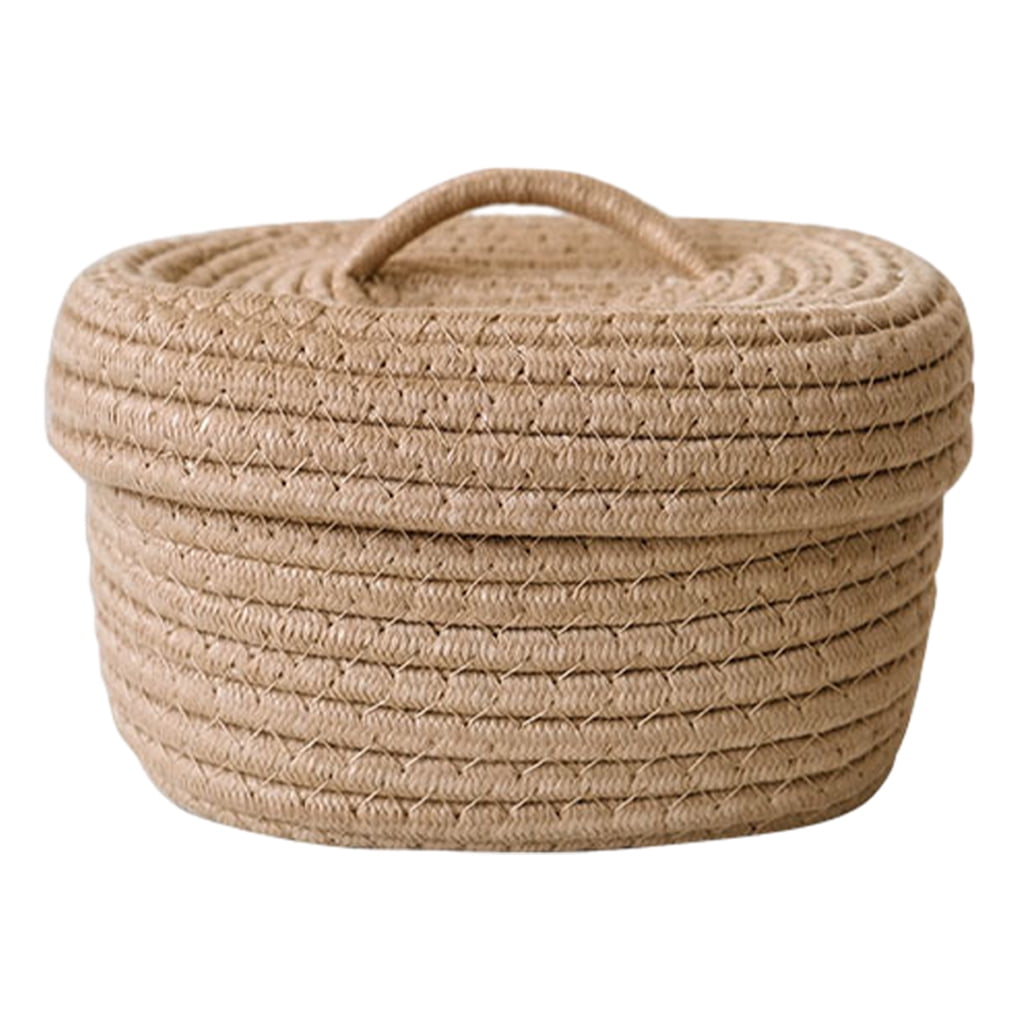 Rainbow Durable Woven Oval Storage Box With Lid Efficient Storage ...