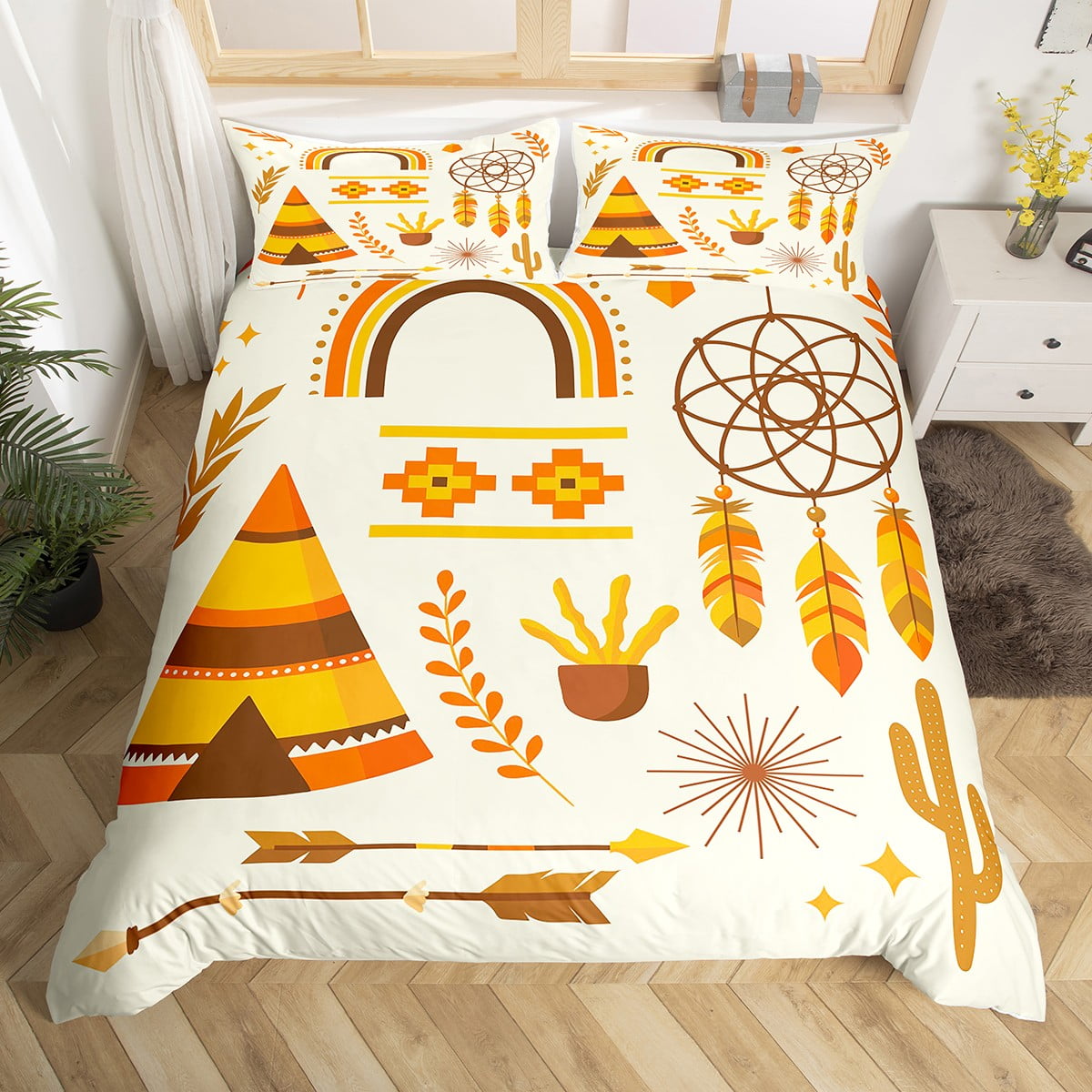 Rainbow Duvet Cover Full Camping Tent Bedding Set for Kids Child Boys ...