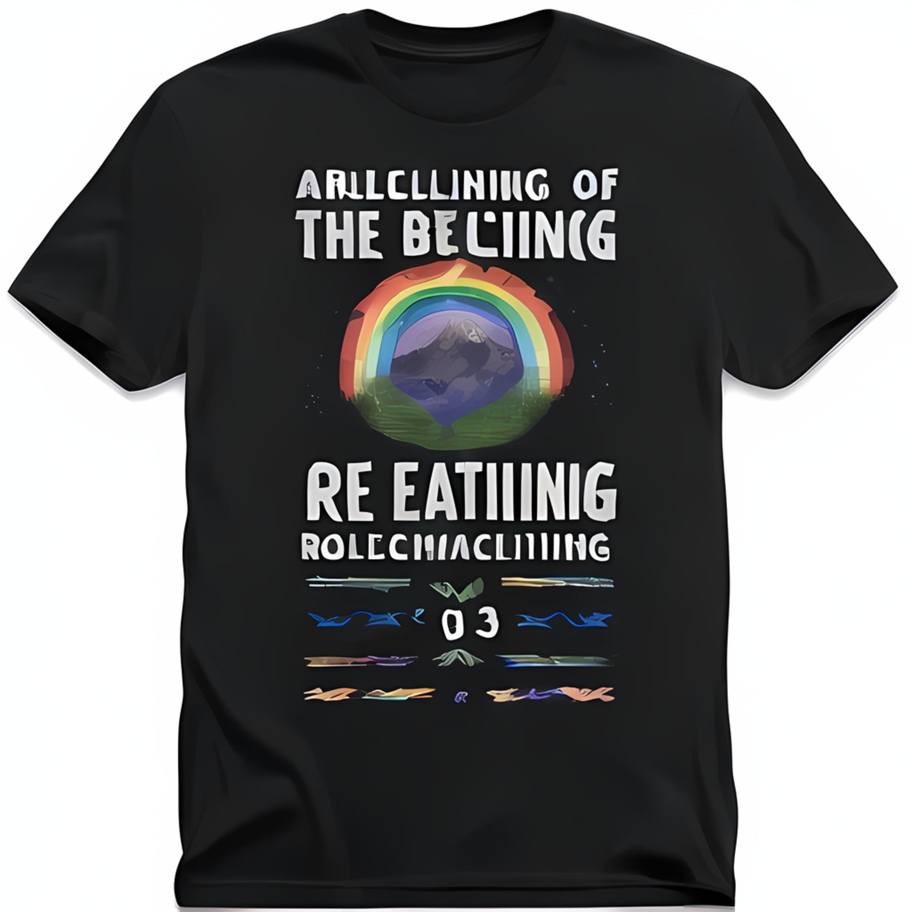 Rainbow Earth Math T-Shirt Design ARISING OF THE BE calculus Vector ...