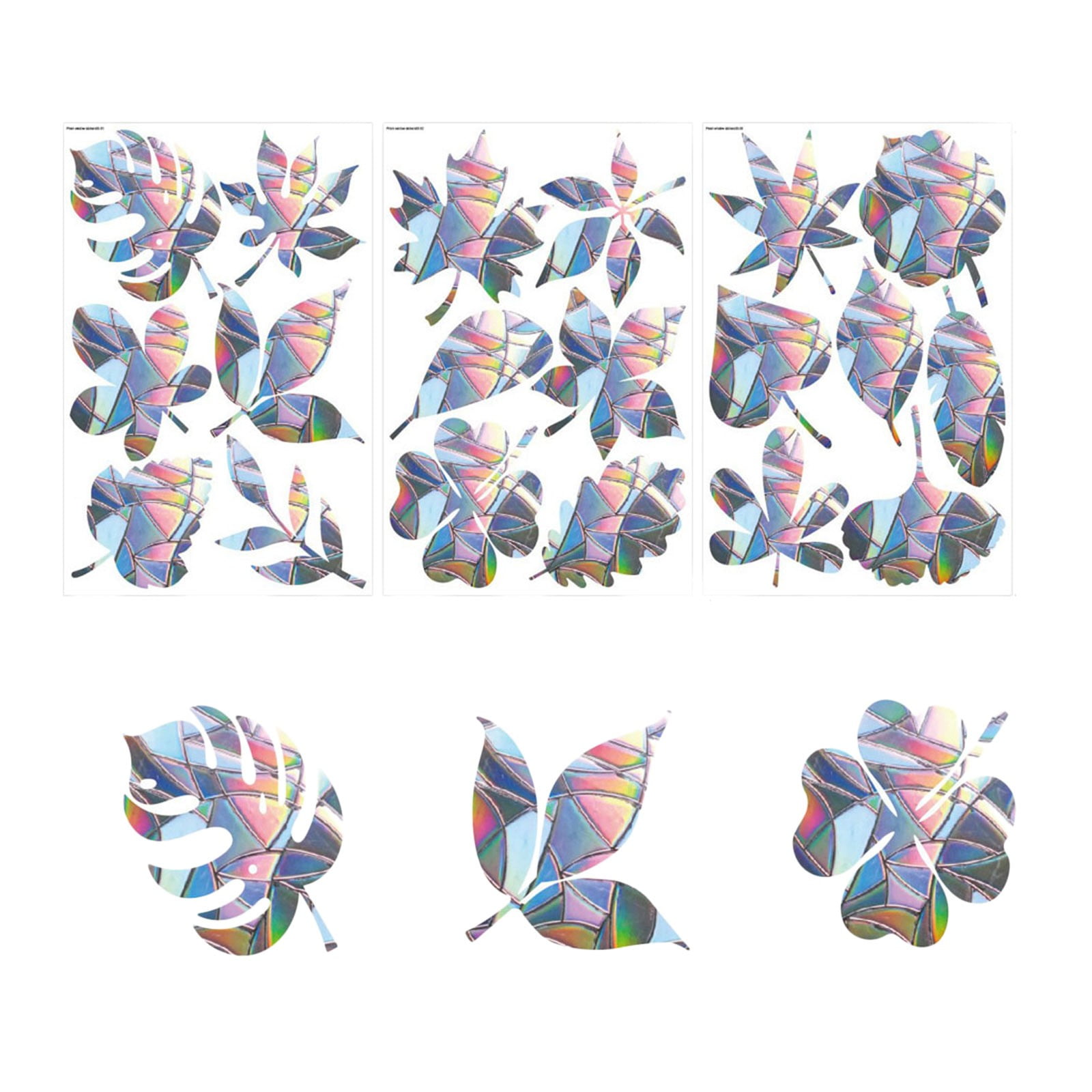 Rainbow Electrostatic Glass Sticker Leaves Stop Birds From Striking ...