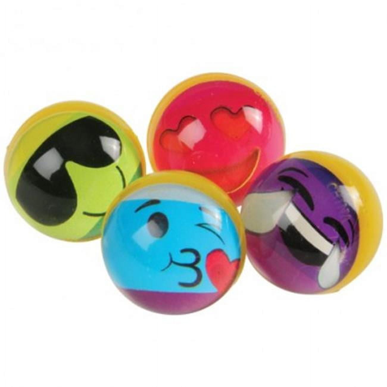 Rainbow Emoji Rubber Bounce Balls Easter Egg Filler 32mm Party Favors ...