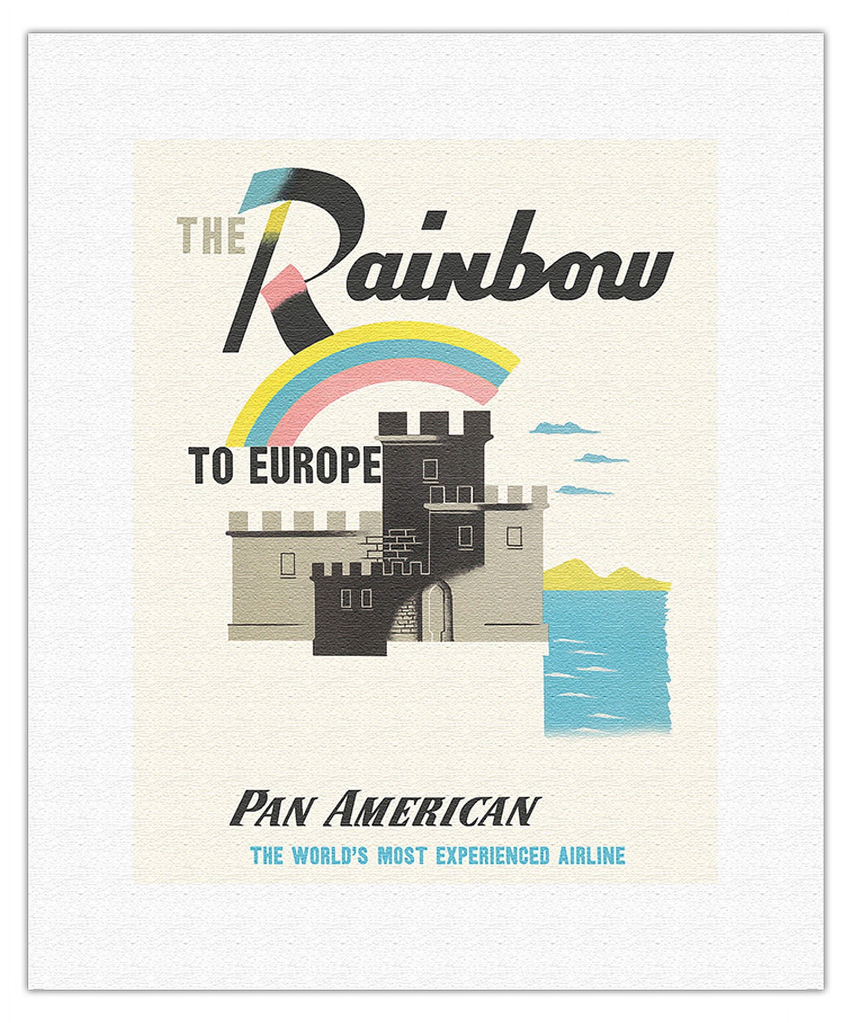 The Rainbow to Europe - Vintage Airline Travel Poster by Edward ...