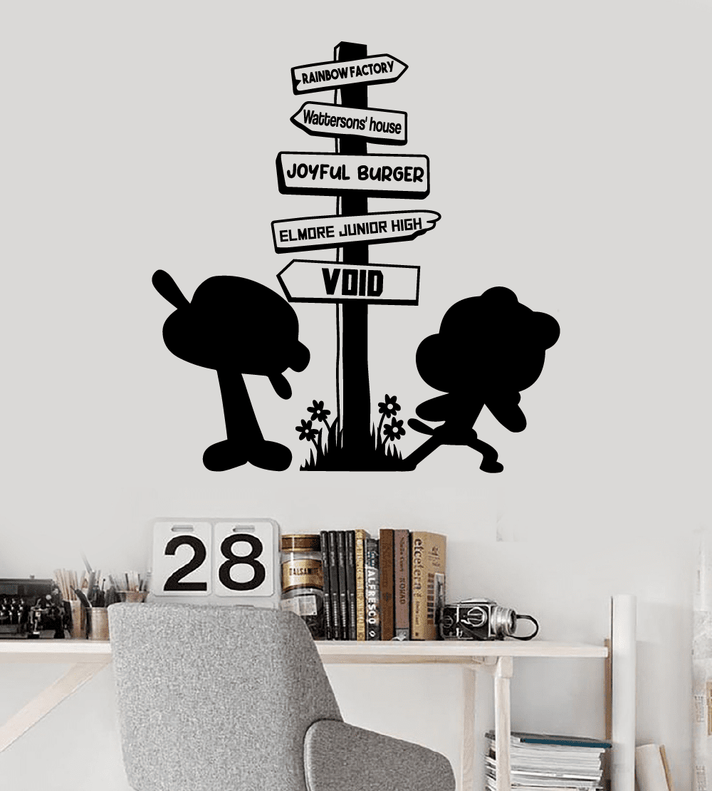 Rainbow Factory Joyful Burger Pathway Signage Cartoon Wall Sticker Art ...
