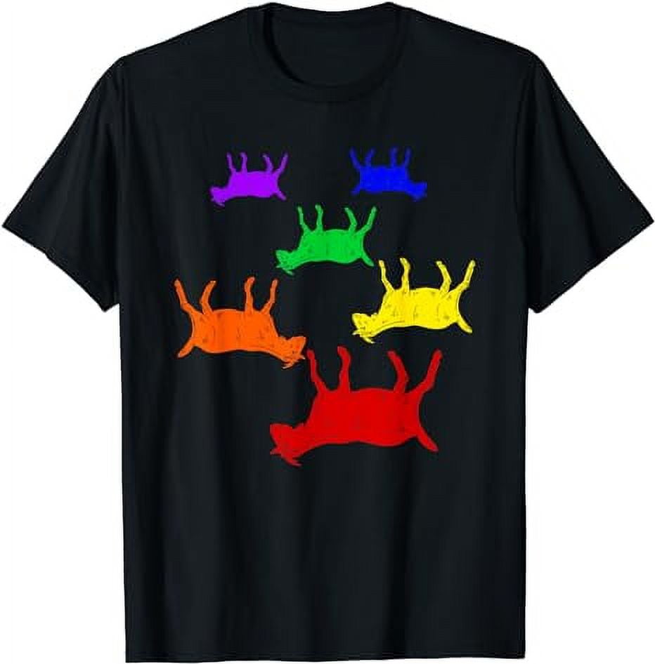 Rainbow Fainting Goats Farm Animal Lover Fainting Goat T-Shirt ...