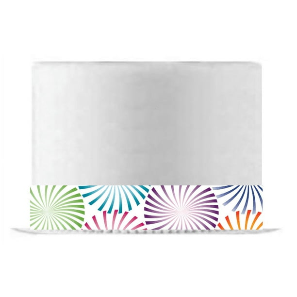 Rainbow Fan Edible Cake Decoration Ribbon -6 Slim Strips - Walmart ...