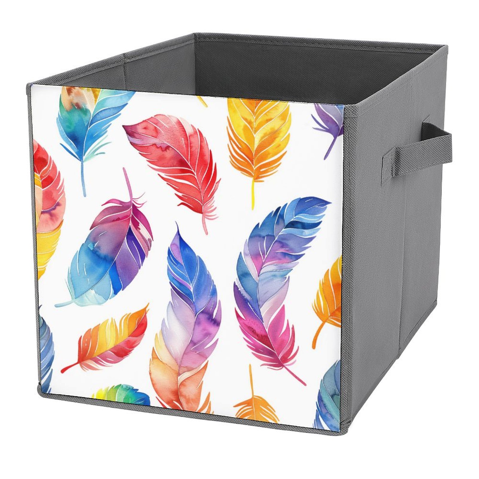 Rainbow Feath 12Storage Box With Easy Carry Handle, Collapsible Storage ...