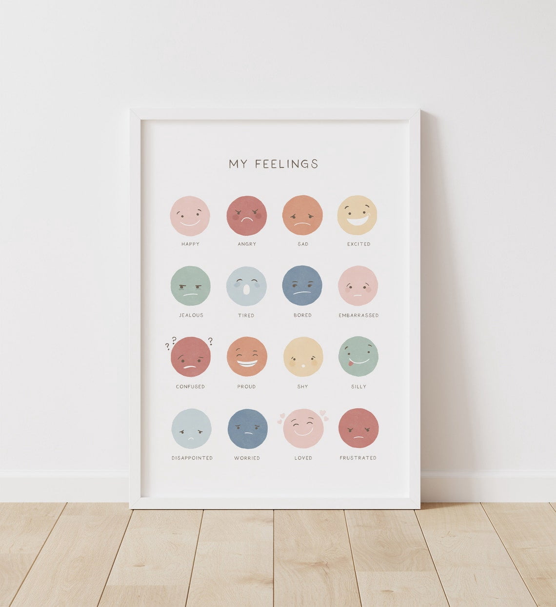Rainbow Feelings Chart Classroom Decor Emotions Postermontessori ...