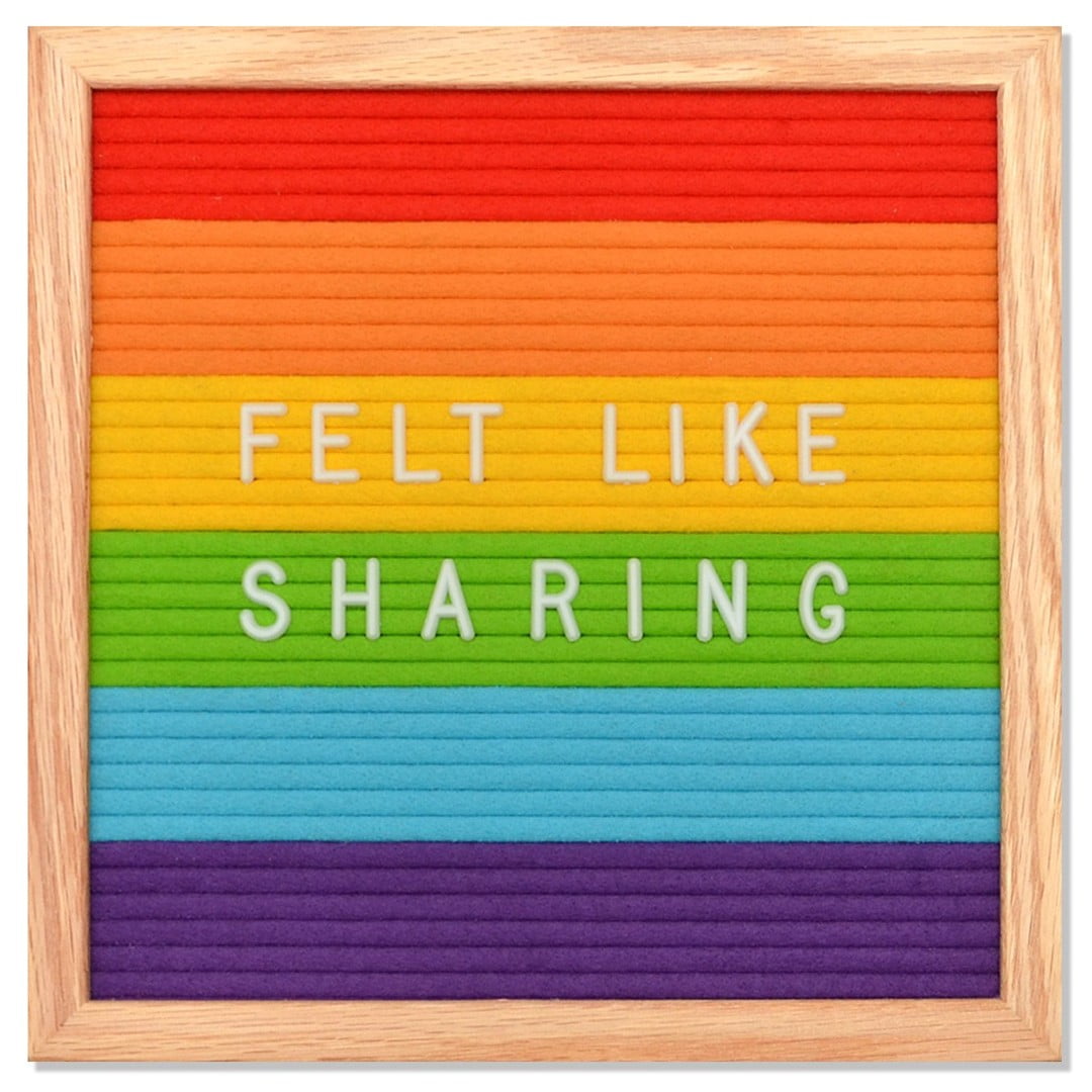 Rainbow Felt Letter Board Set with Letters (10”x10”) by Felt Like ...