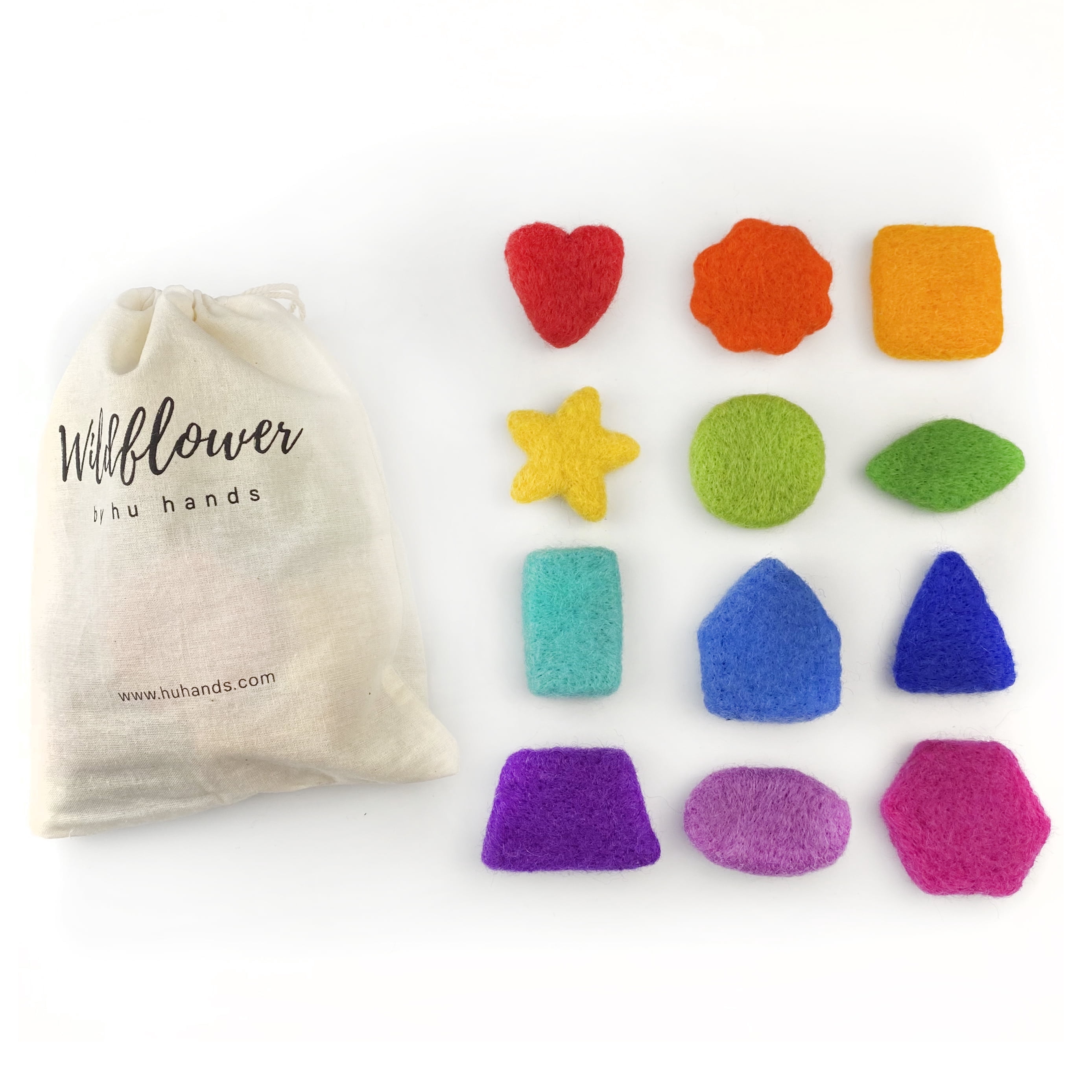 Rainbow Felt Sorting Shapes for Pretend Play, Stacking, and Montessori ...