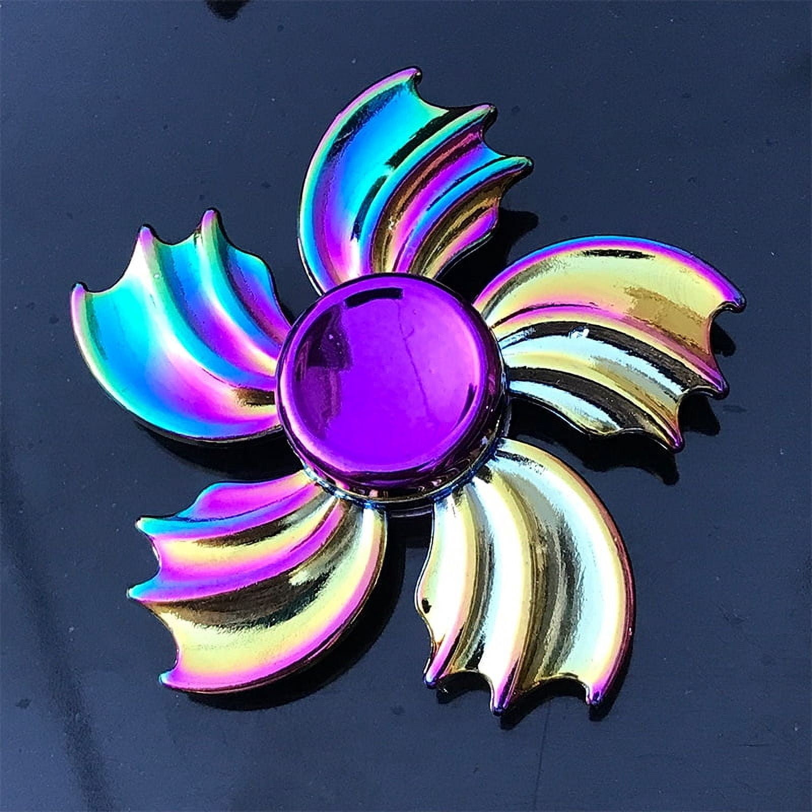 Rainbow Fidget Metal Spinner Colorful Finger Spinners High Speed Hand ...