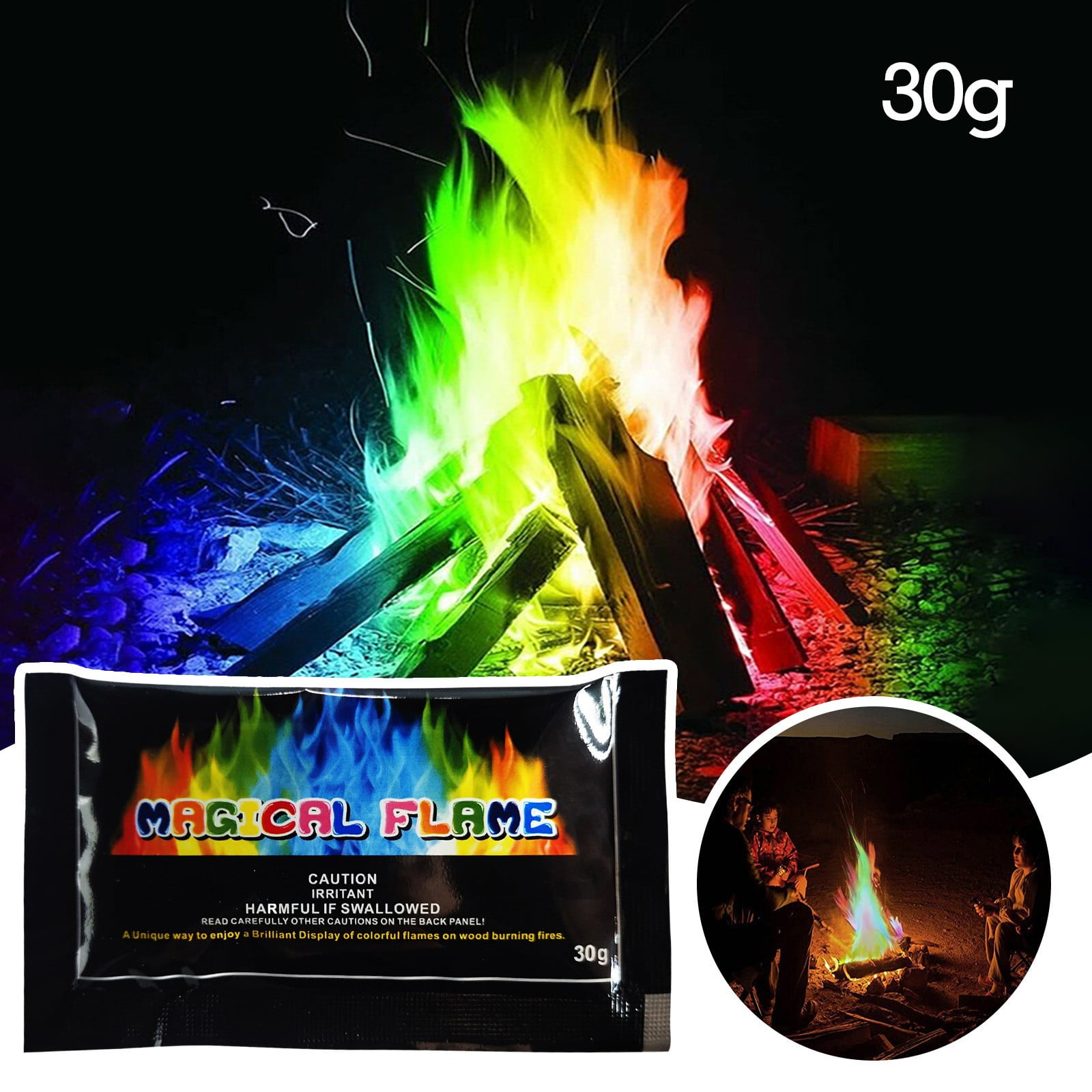Rainbow Fire Powder - Flame Color Changing Powder Fire Colors Powder ...