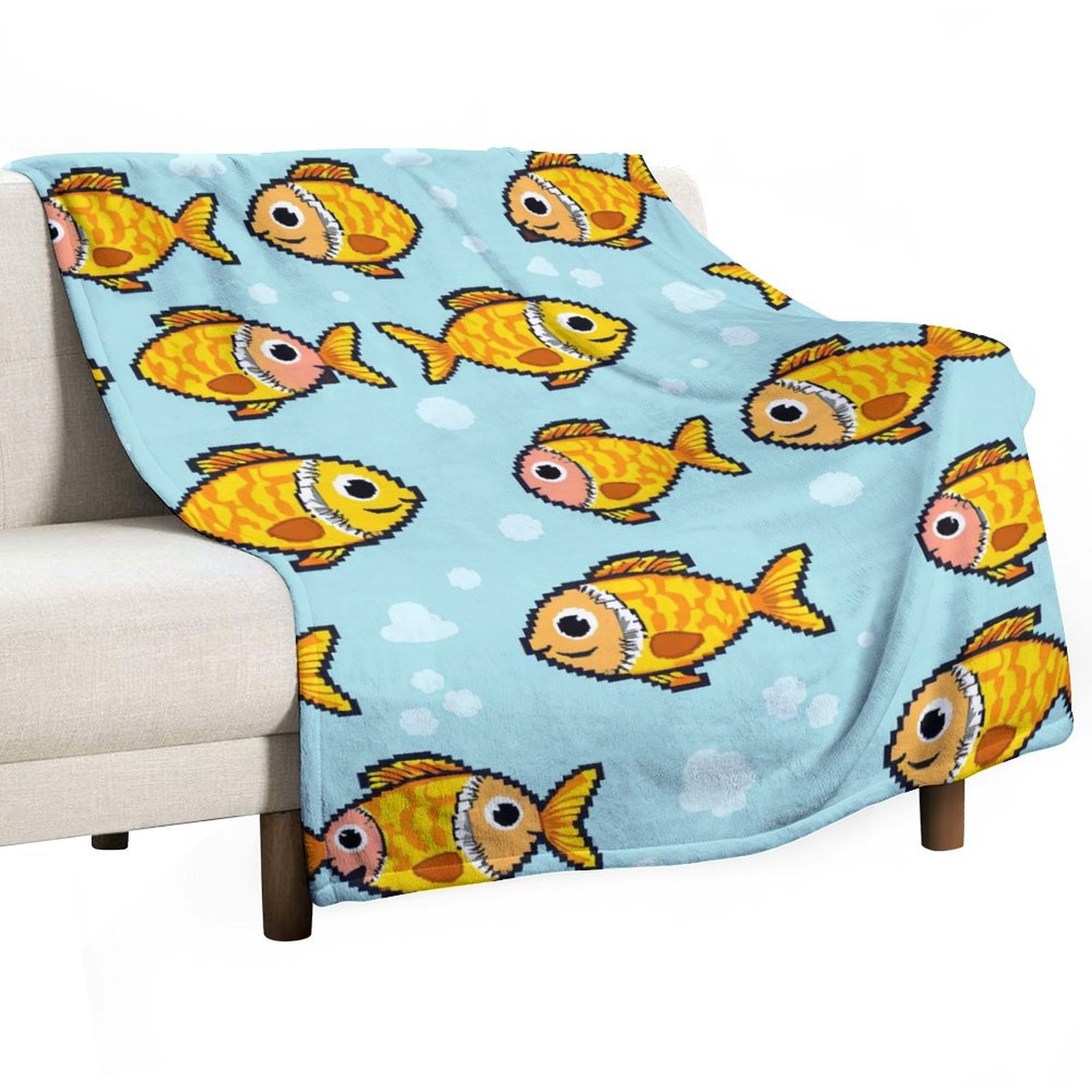 Rainbow Fish Plush Throw Blankets Cartoon Cute Blanket for Bedding ...