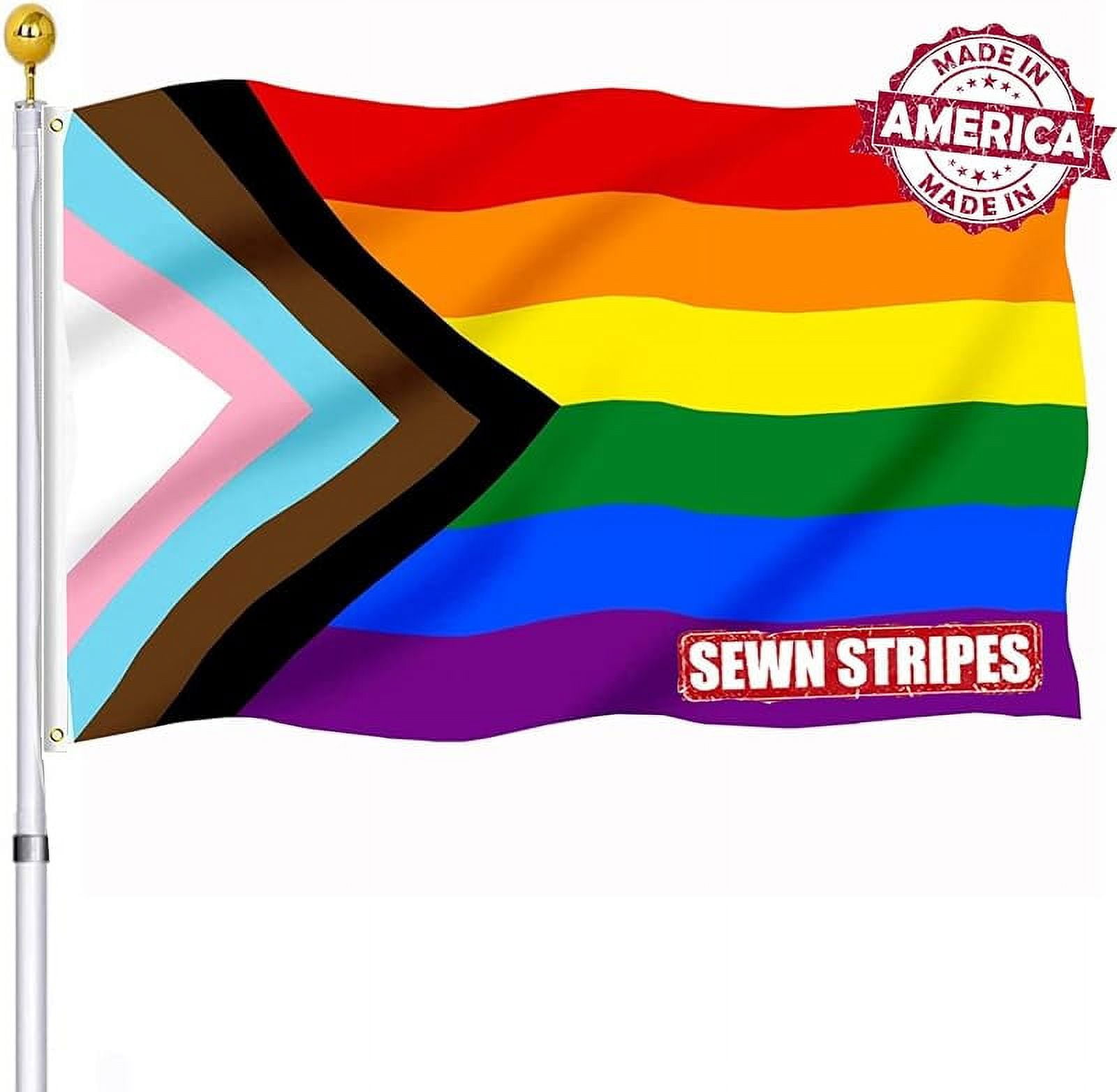 Rainbow Flag 3x5 Outdoor All Inlcusive Progressive Pride 100D Bisexual ... Rainbow Flag 3x5 Outdoor All Inlcusive Progressive Pride 100D Bisexual ...