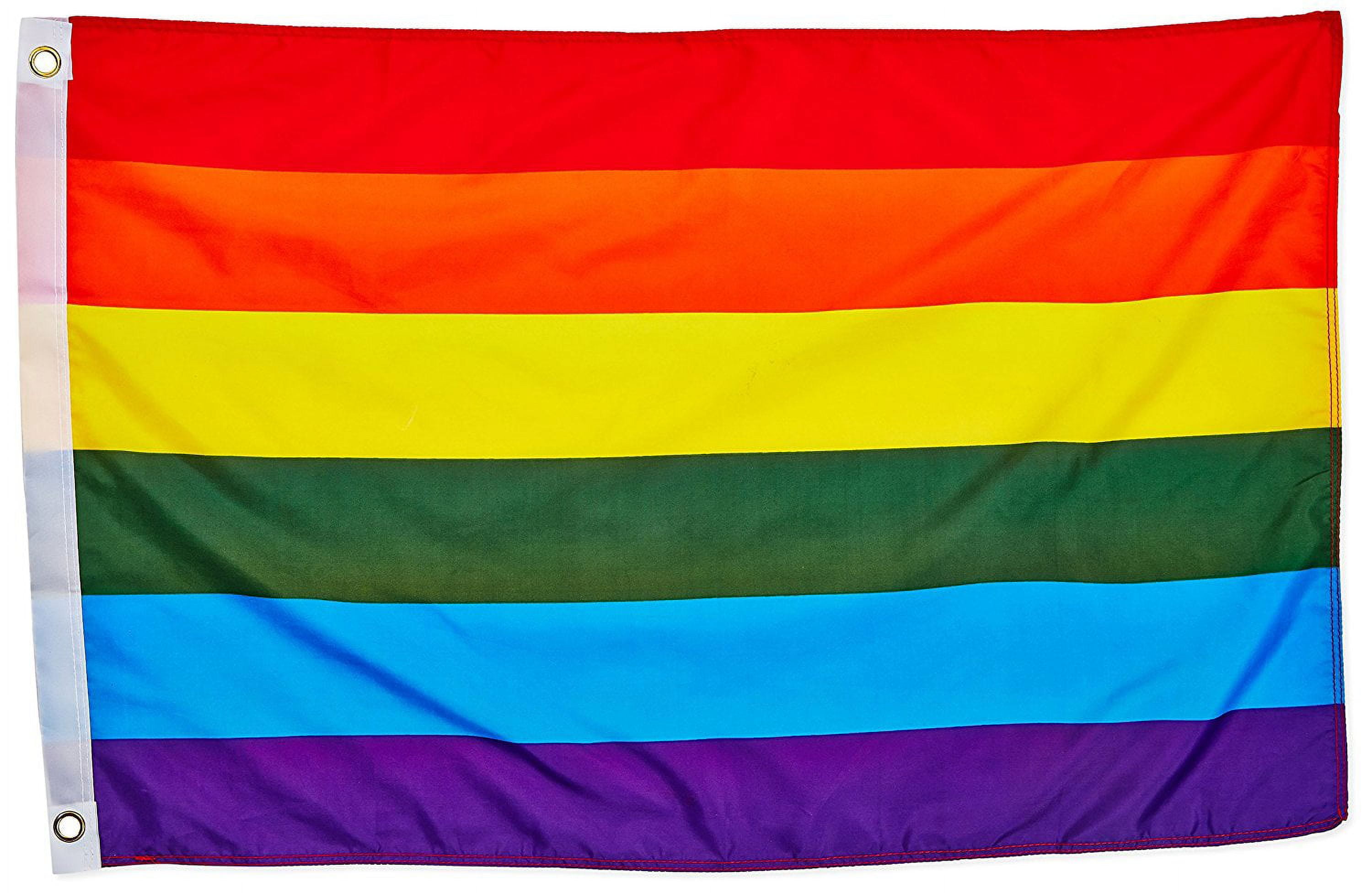 Rainbow Flag 3x5 Feet Polyester With Grommets Gay Lesbian Pride