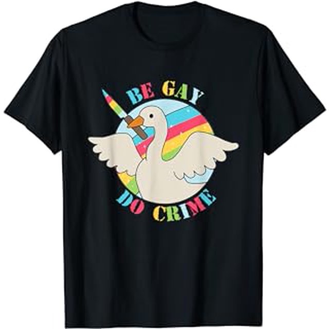 Rainbow Flag Be Gay Do Crimes Goose Lgbtqia Pride Month T Shirt
