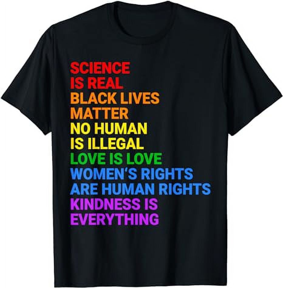 Rainbow Flag Human Rights Womens & Gay Rights LGBTQ+ Pride T-Shirt ...